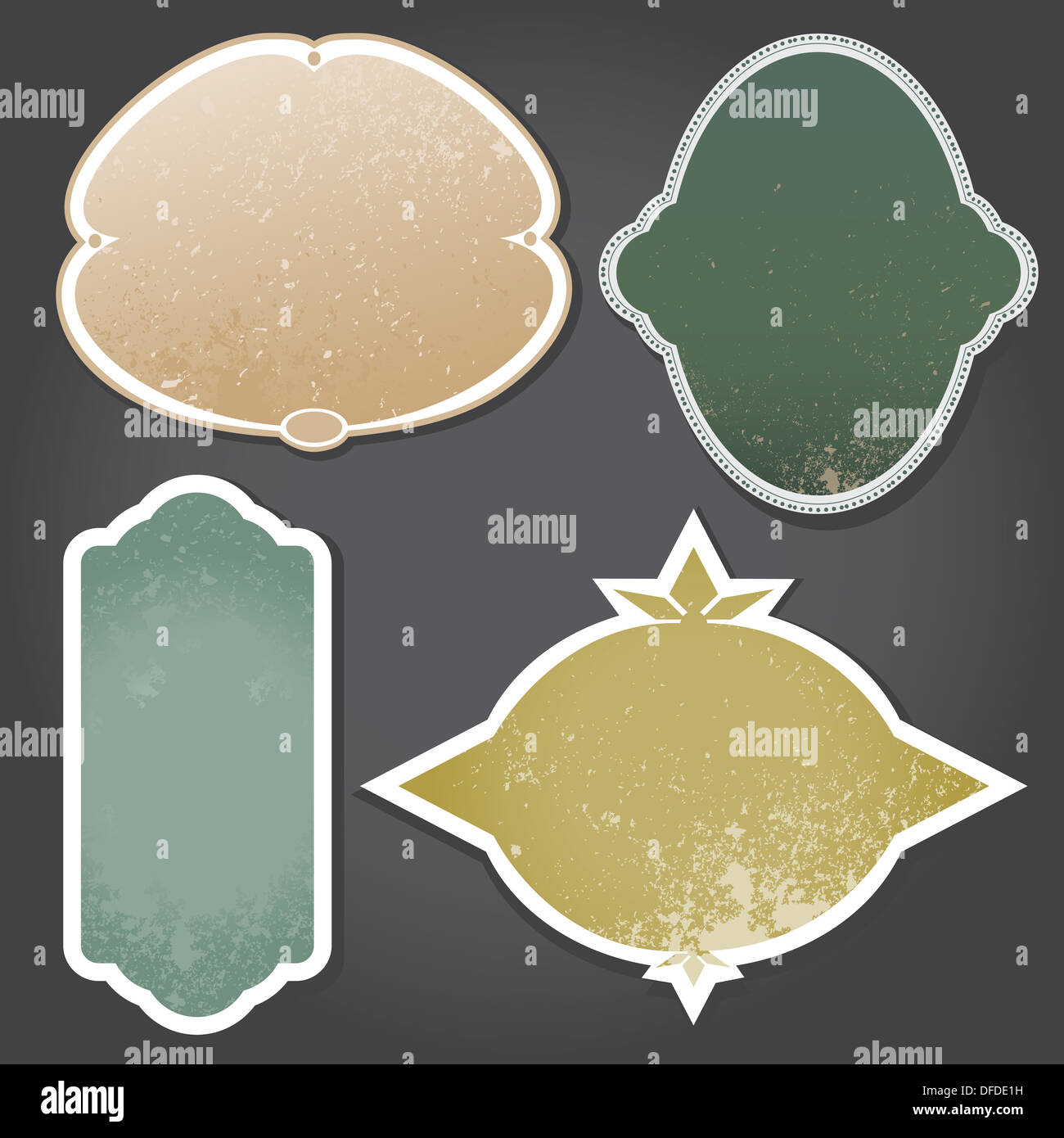 Vintage style labels and old paper Stock Photo - Alamy