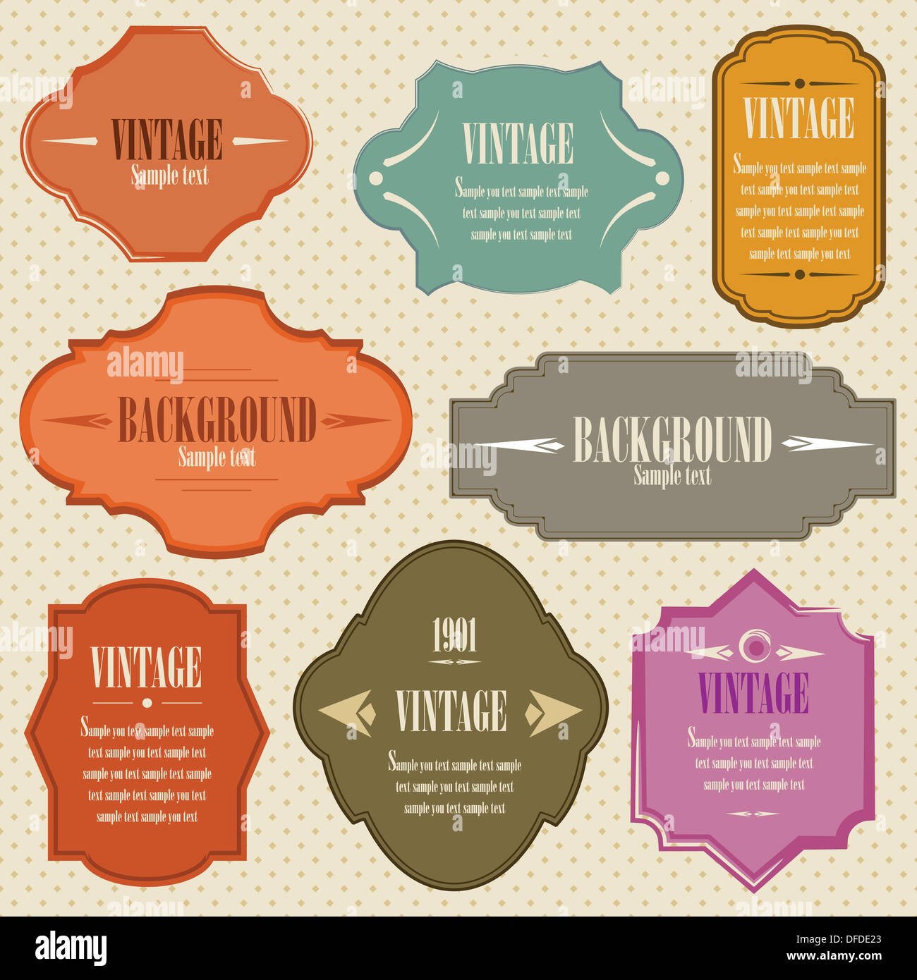 Vintage Label set for you design Stock Photo - Alamy