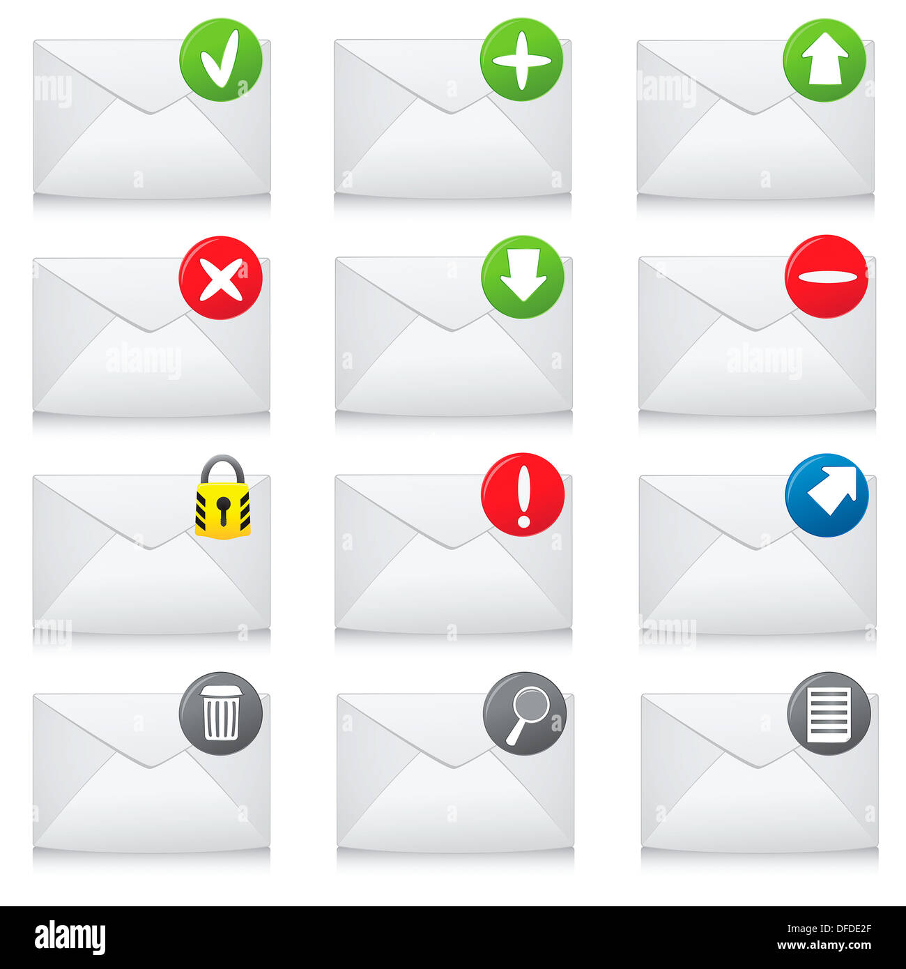 e-mail icons for your design Stock Photo - Alamy