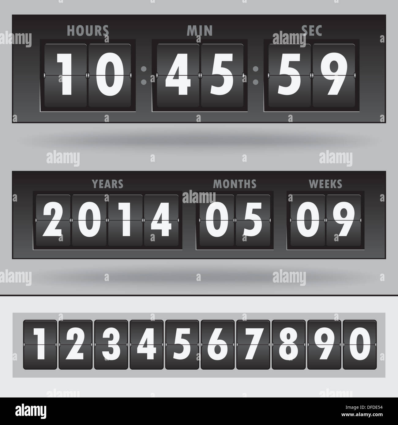 countdown timer - easy change time Stock Photo - Alamy