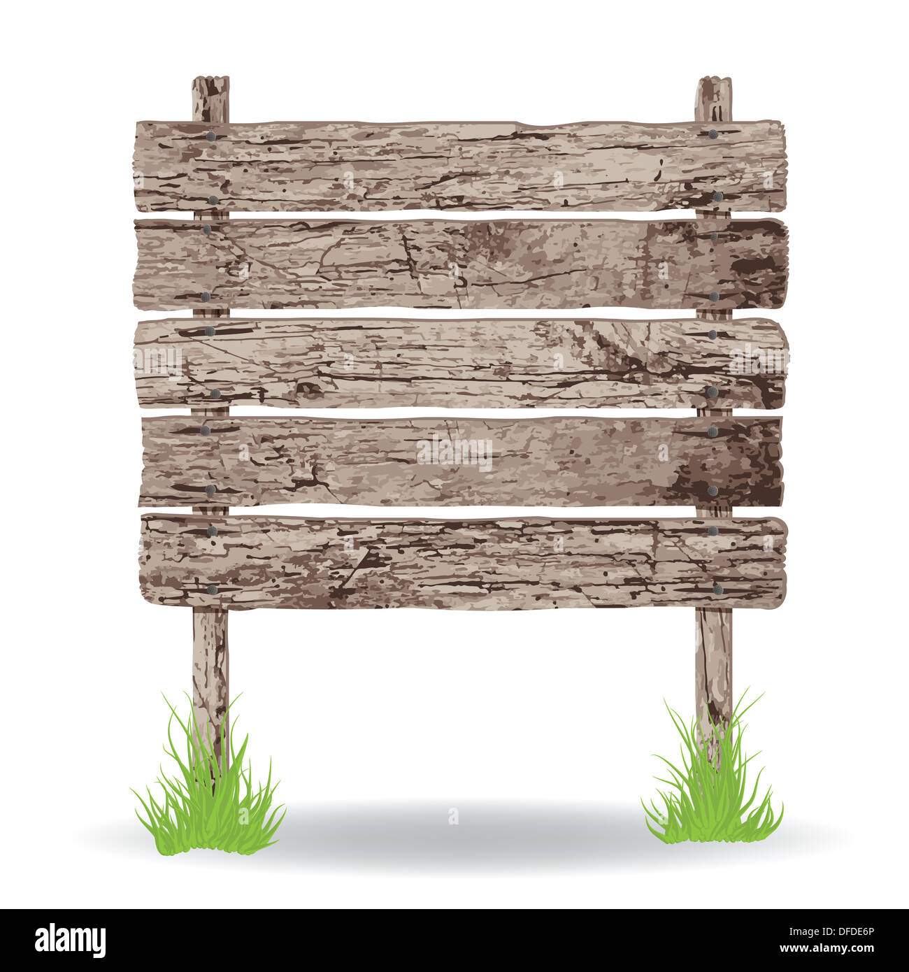 Wooden sign with rope hanging on a nail Stock Photo - Alamy