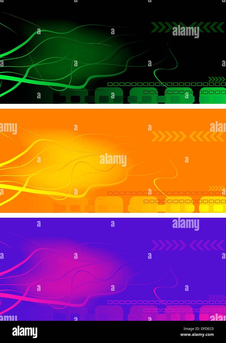 Set of bright abstract banners. Vector illustration Stock Photo - Alamy