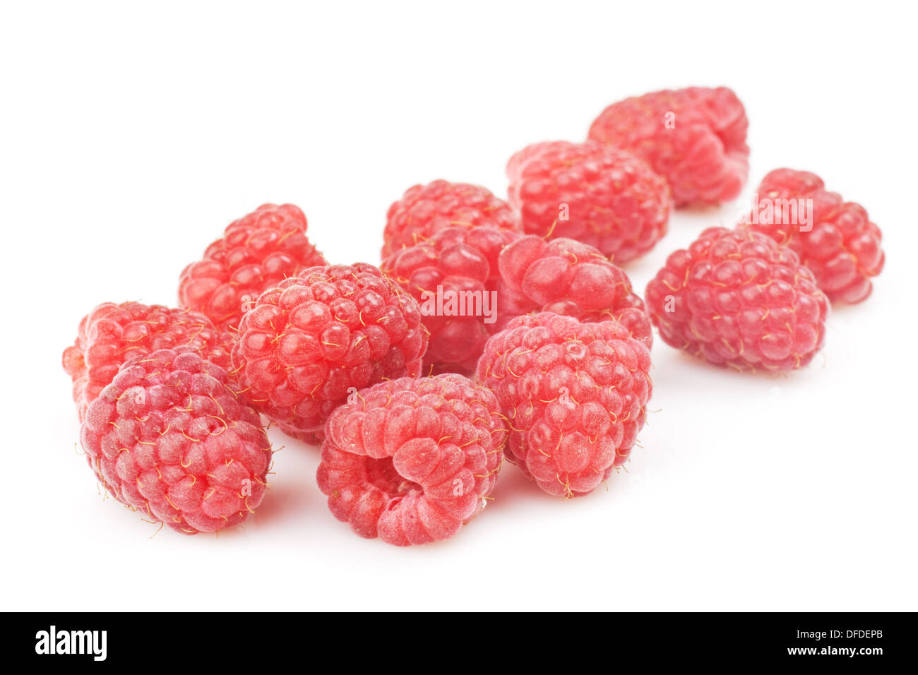 fresh raspberries isolated on white Stock Photo - Alamy