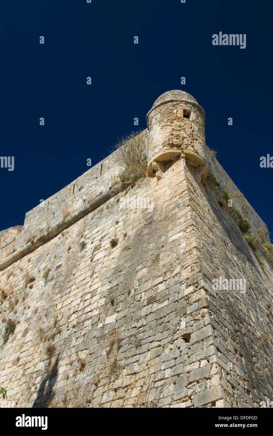 16th century Venetian fortress ramparts, Rethymno, Crete, Greece Stock ...