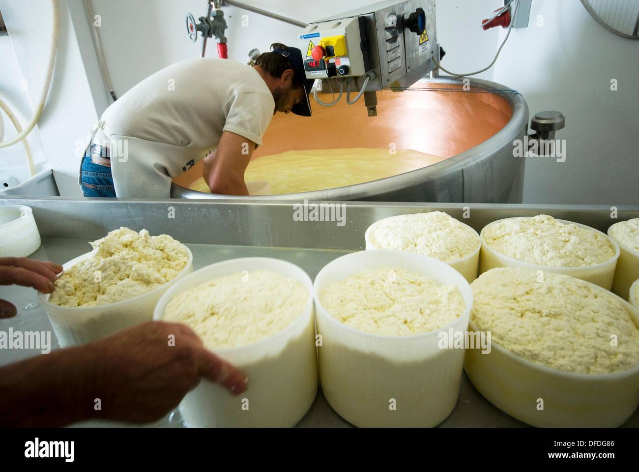 Production of cheese hi-res stock photography and images - Alamy