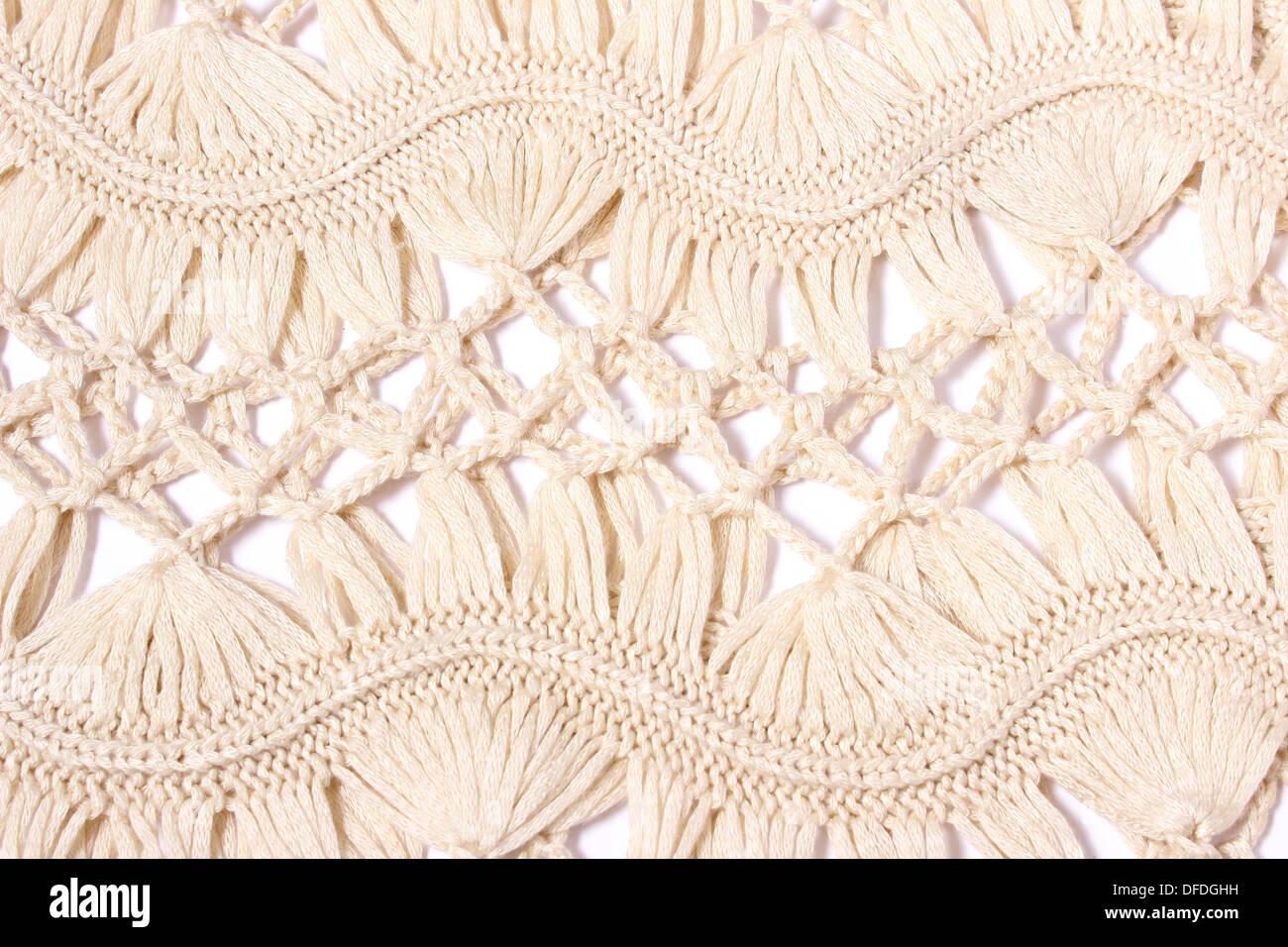 Close-up of knitted wool texture sand color. Крупным планом трикотажная ...