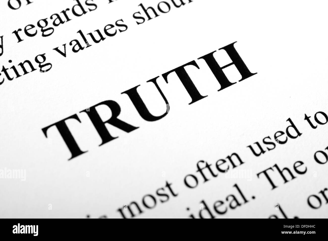 Truth word hi-res stock photography and images - Alamy
