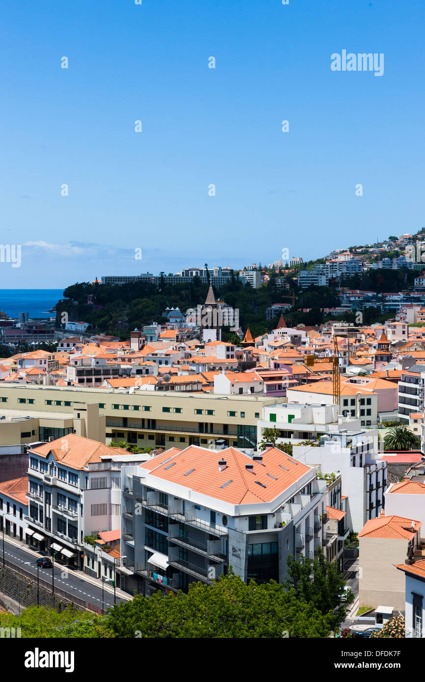 Portugal, Funchal, View of houses at Madeira Stock Photo - Alamy