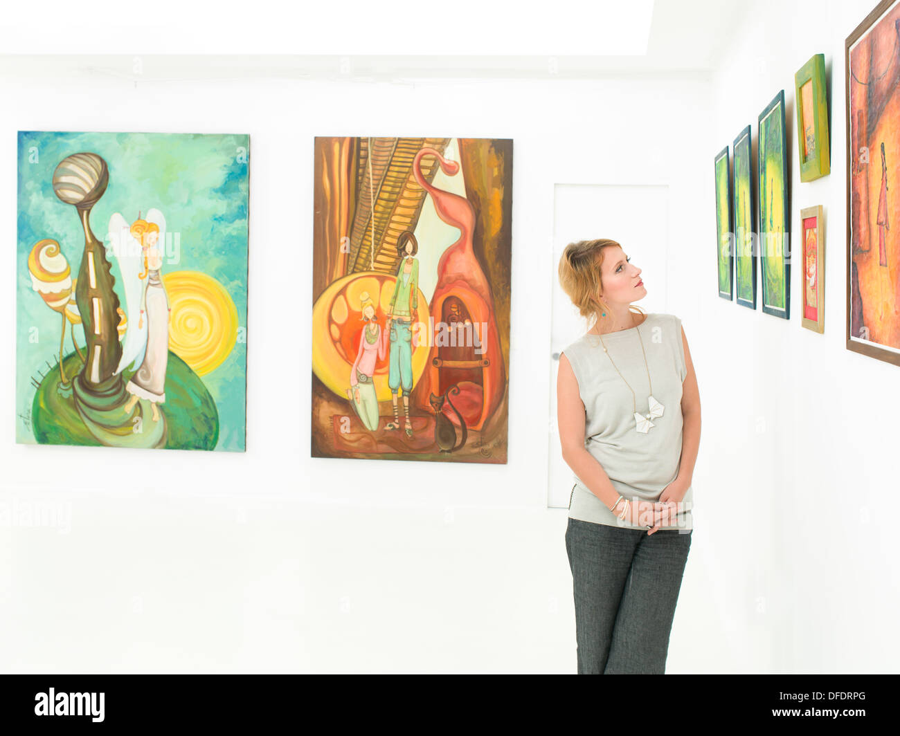 Fine art woman pensive hi-res stock photography and images - Alamy