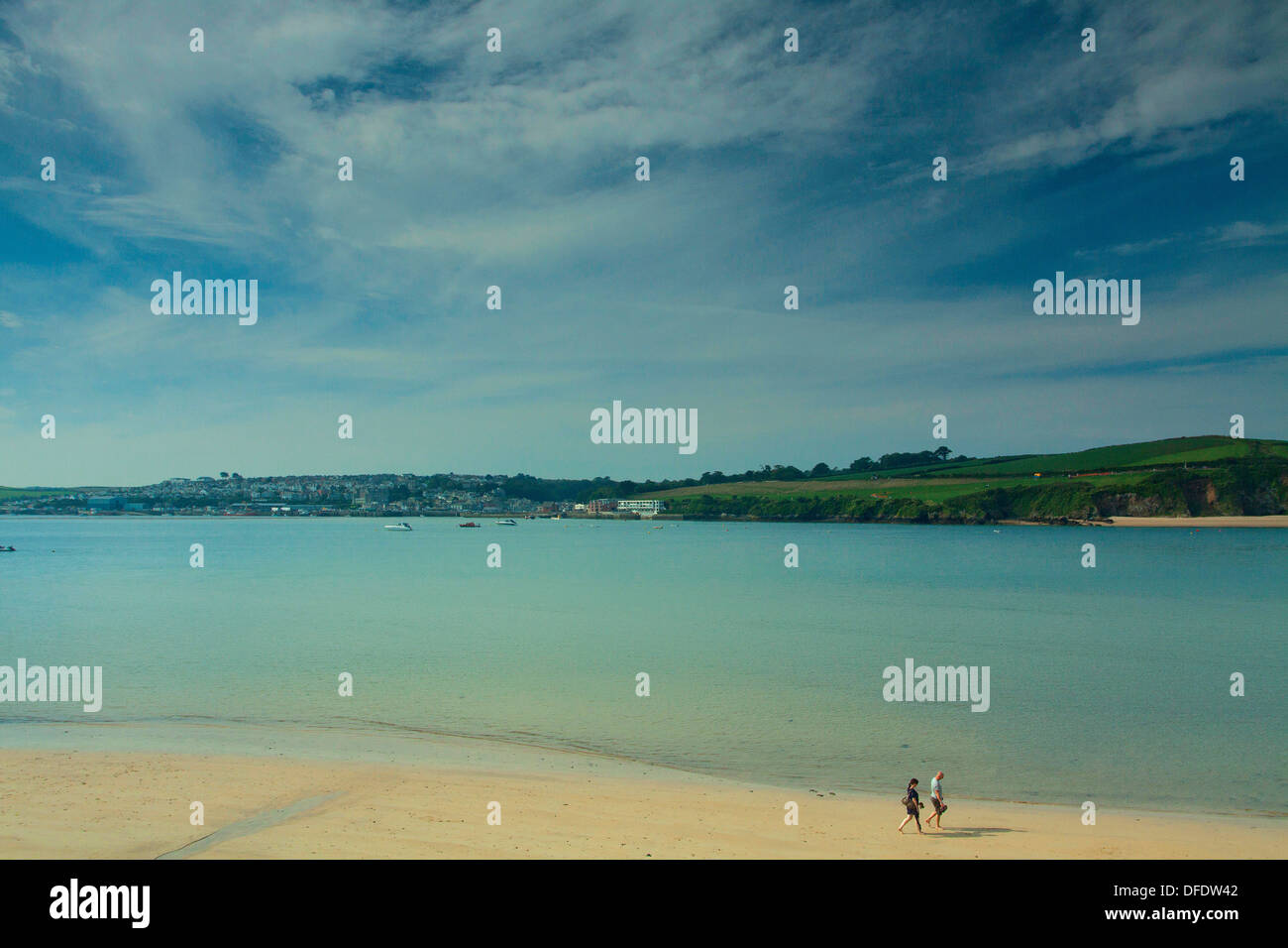 Padstow and the Camel Estuary from Rock, Cornwall Stock Photo - Alamy