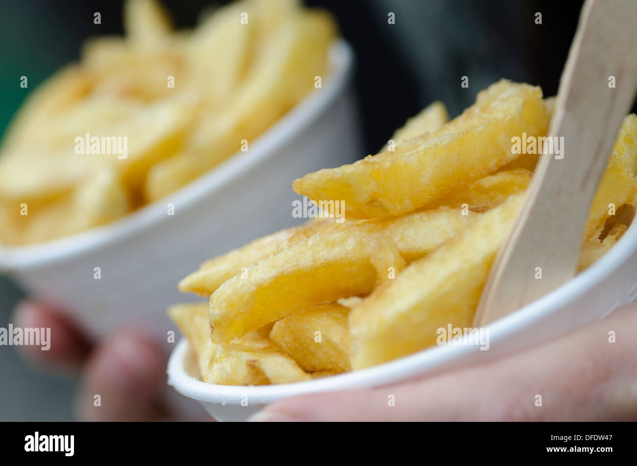 Chips in cones Stock Photo - Alamy