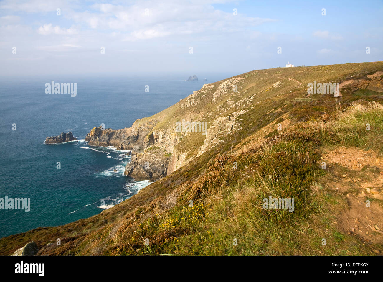 Cliff top scenery at St Agnes head, Cornwall, England Stock Photo - Alamy