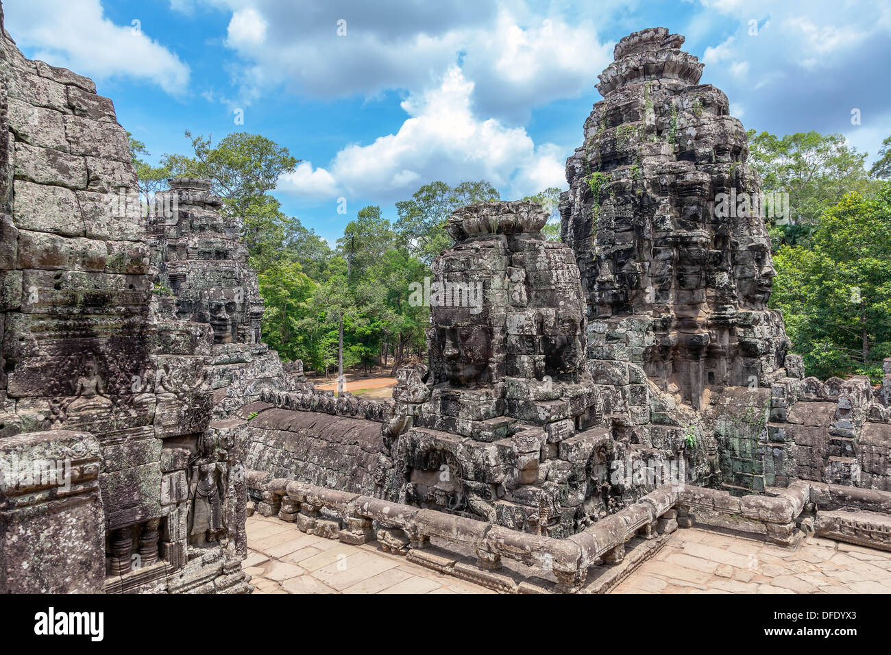 The ruins of Angkor Thom Temple in Cambodia Stock Photo - Alamy