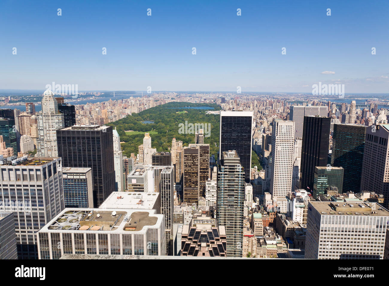Expansive view of Manhattan and Central park Stock Photo - Alamy