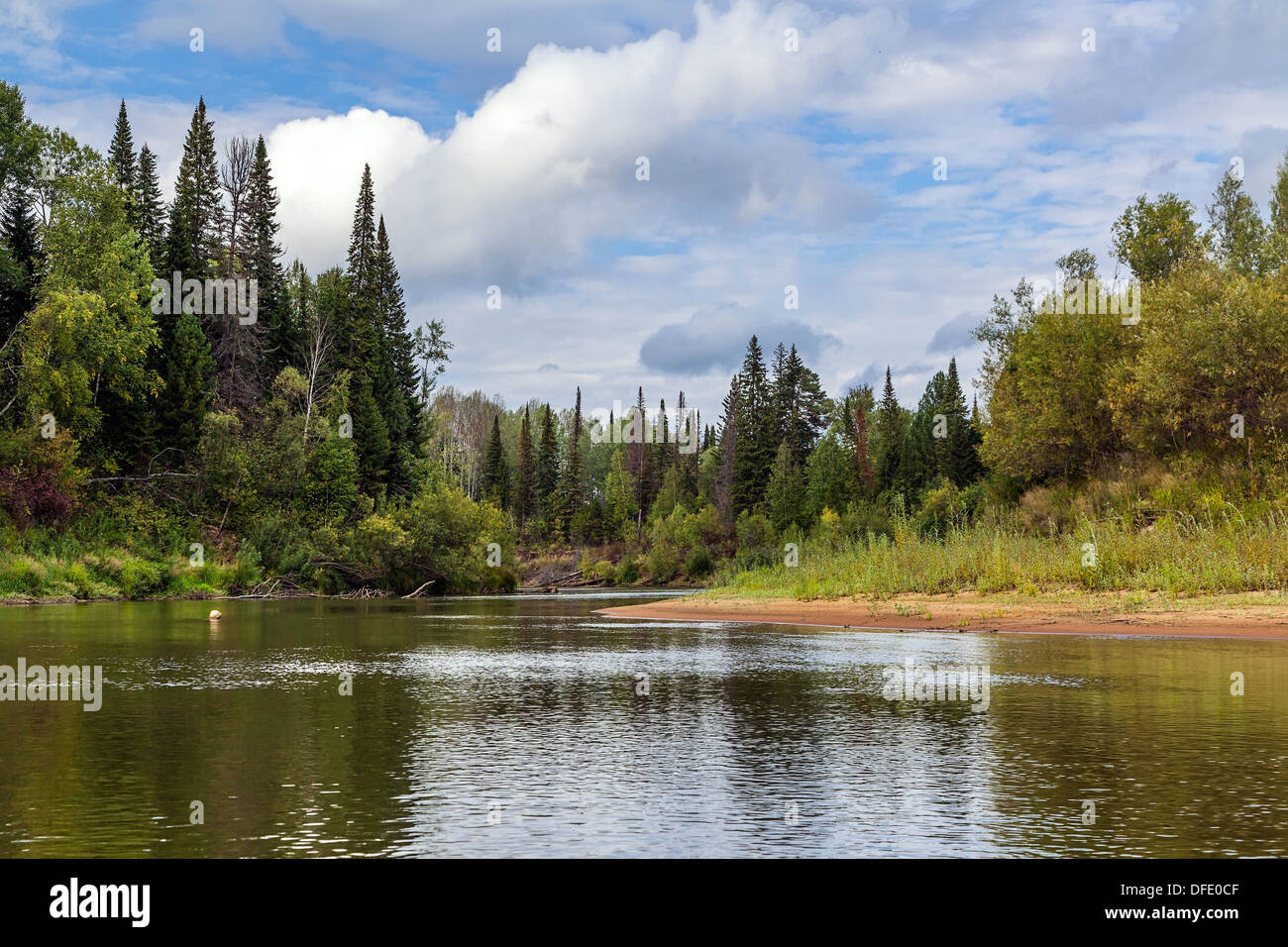 Landscape with the river Stock Photo - Alamy