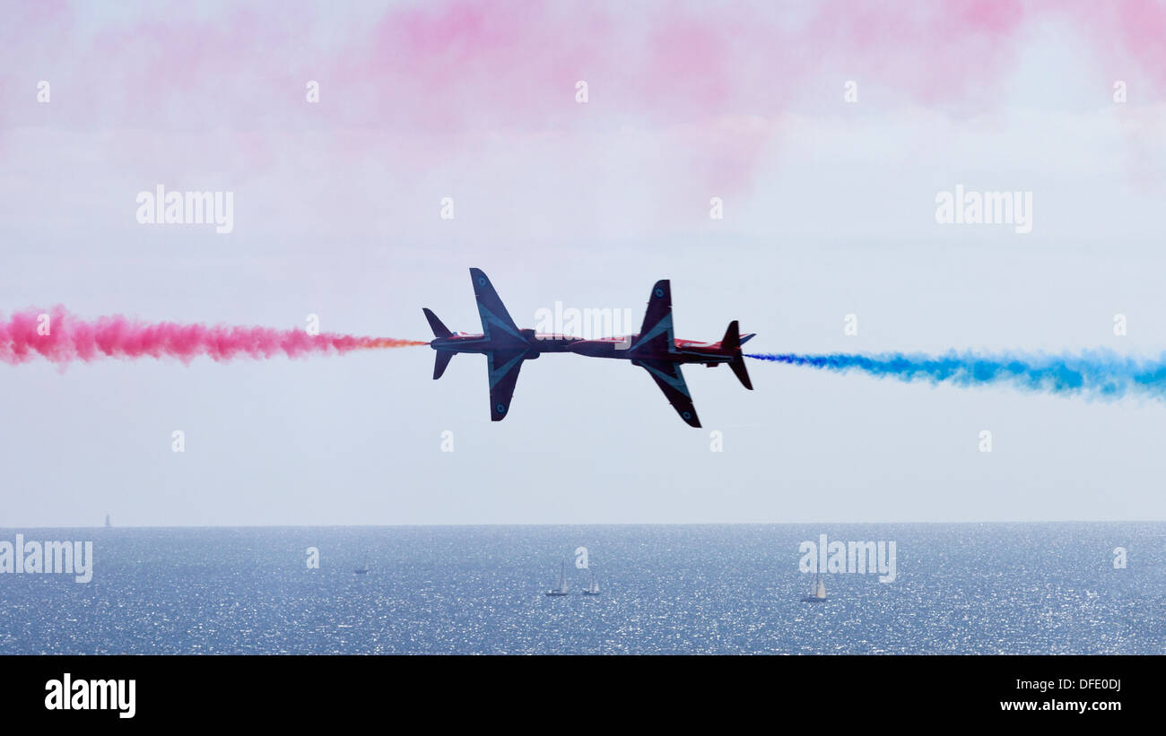 Red Arrows at the Bournemouth Air Show Stock Photo - Alamy