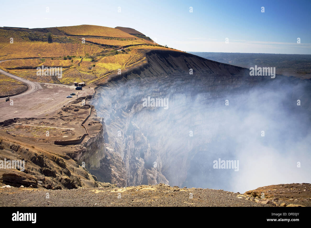 Santiago crater, Masaya Volcano National Park, Masaya, Nicaragua Stock ...