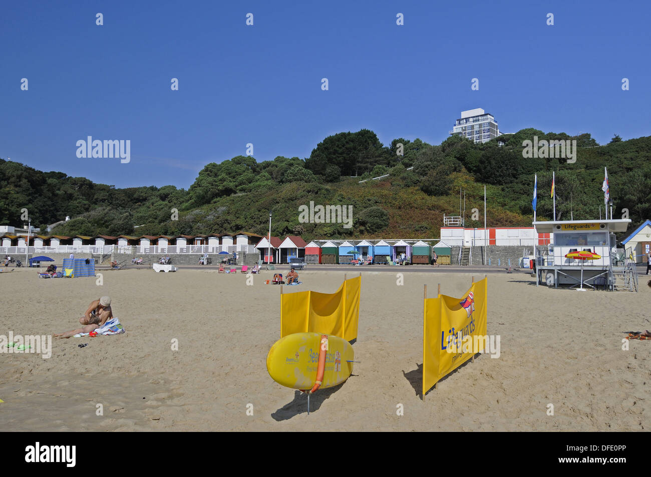 Lifeguard Station on Bournemouth Beach Bournemouth Dorset England Stock ...