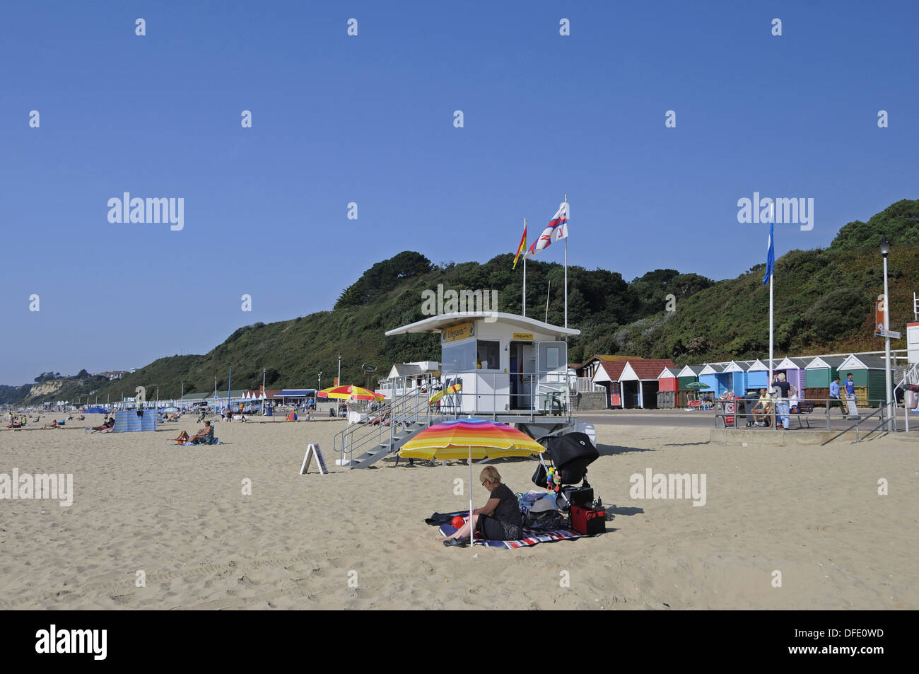 Lifeguard Station on Bournemouth Beach Bournemouth Dorset England Stock ...