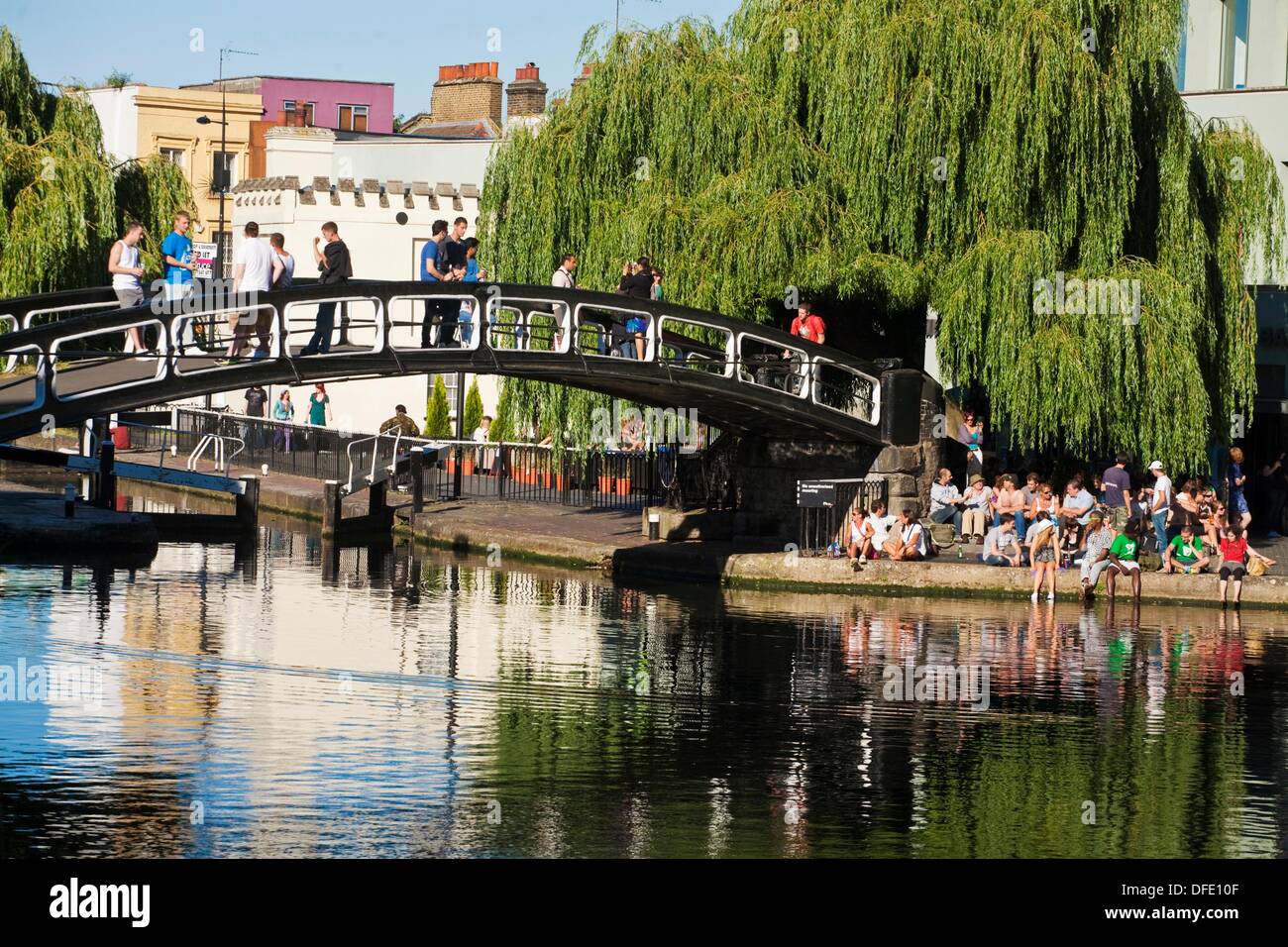 Camden footbridge reflection water hi-res stock photography and images - Alamy