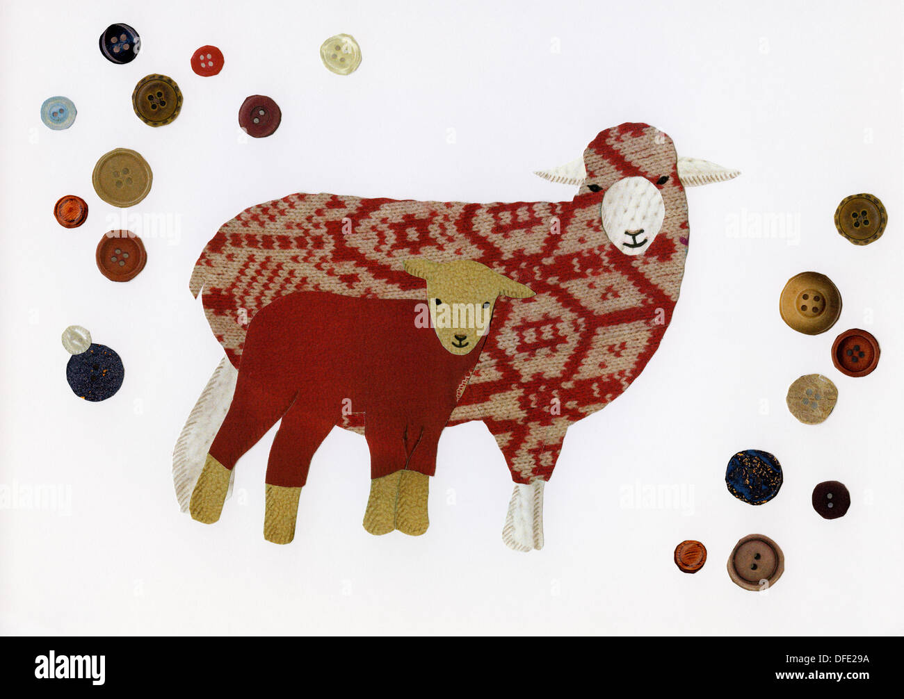 Sheep, Kraft Paper Stock Photo - Alamy