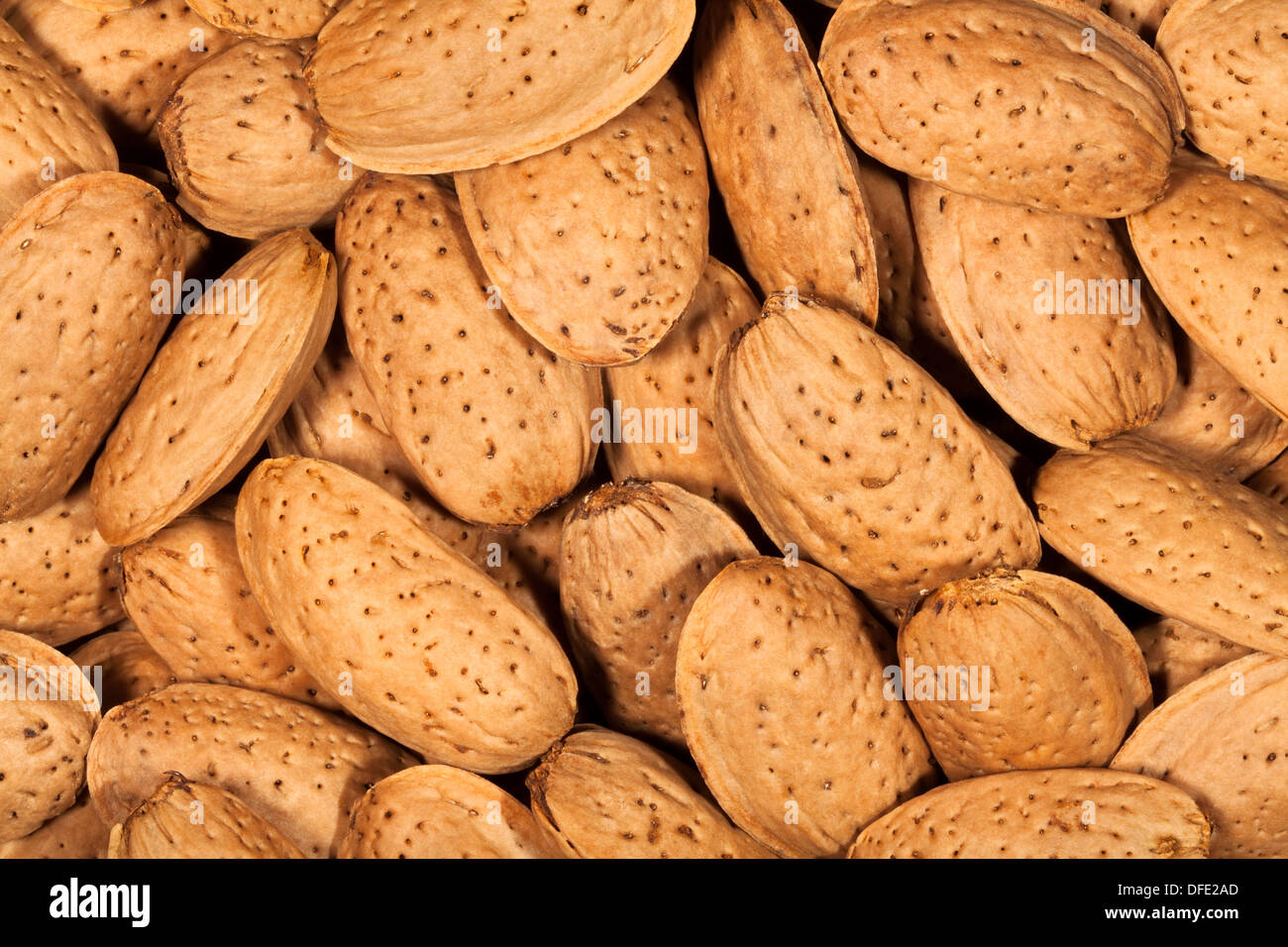 almonds background above closeup many Stock Photo - Alamy