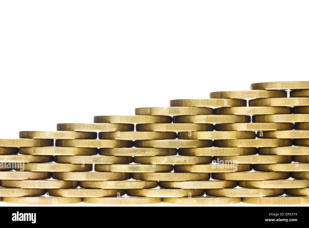 Gold Coin Frame Border in a Stacked Pattern Stock Photo - Alamy