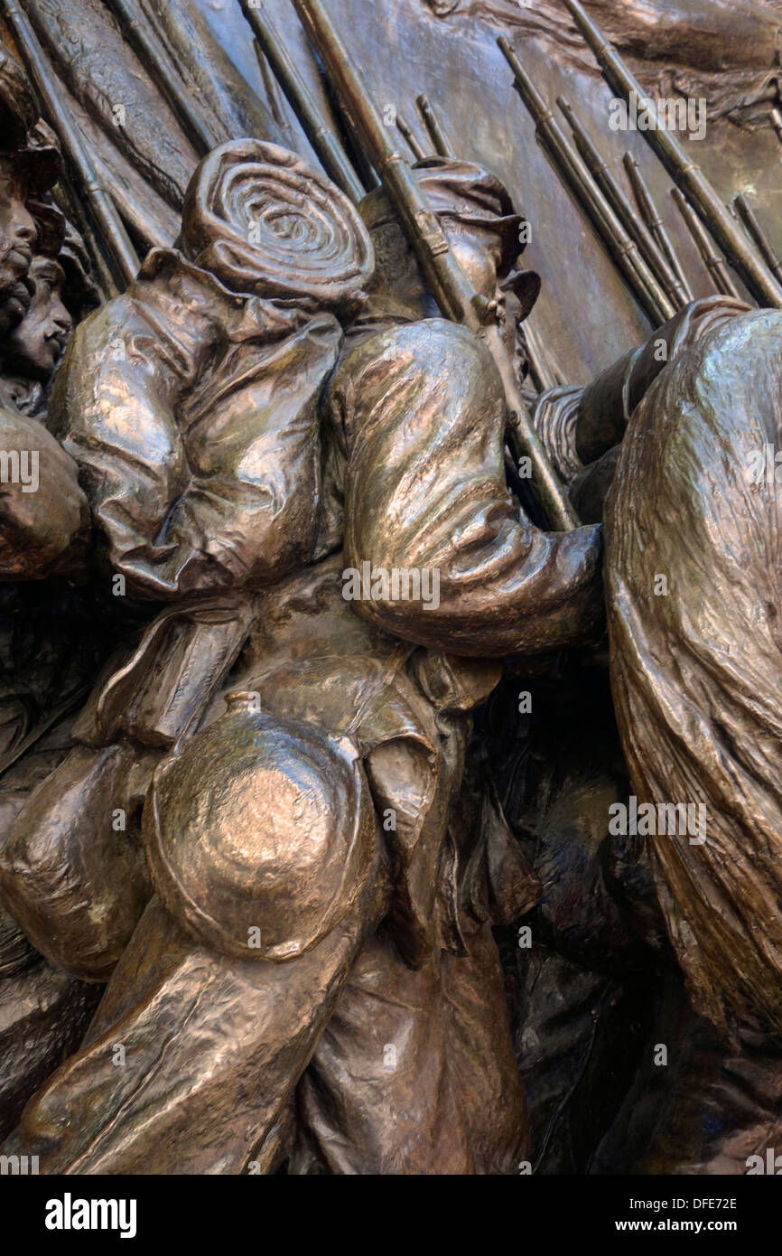 Robert Gould Shaw memorial and the Massachusetts 54th regiment Stock ...