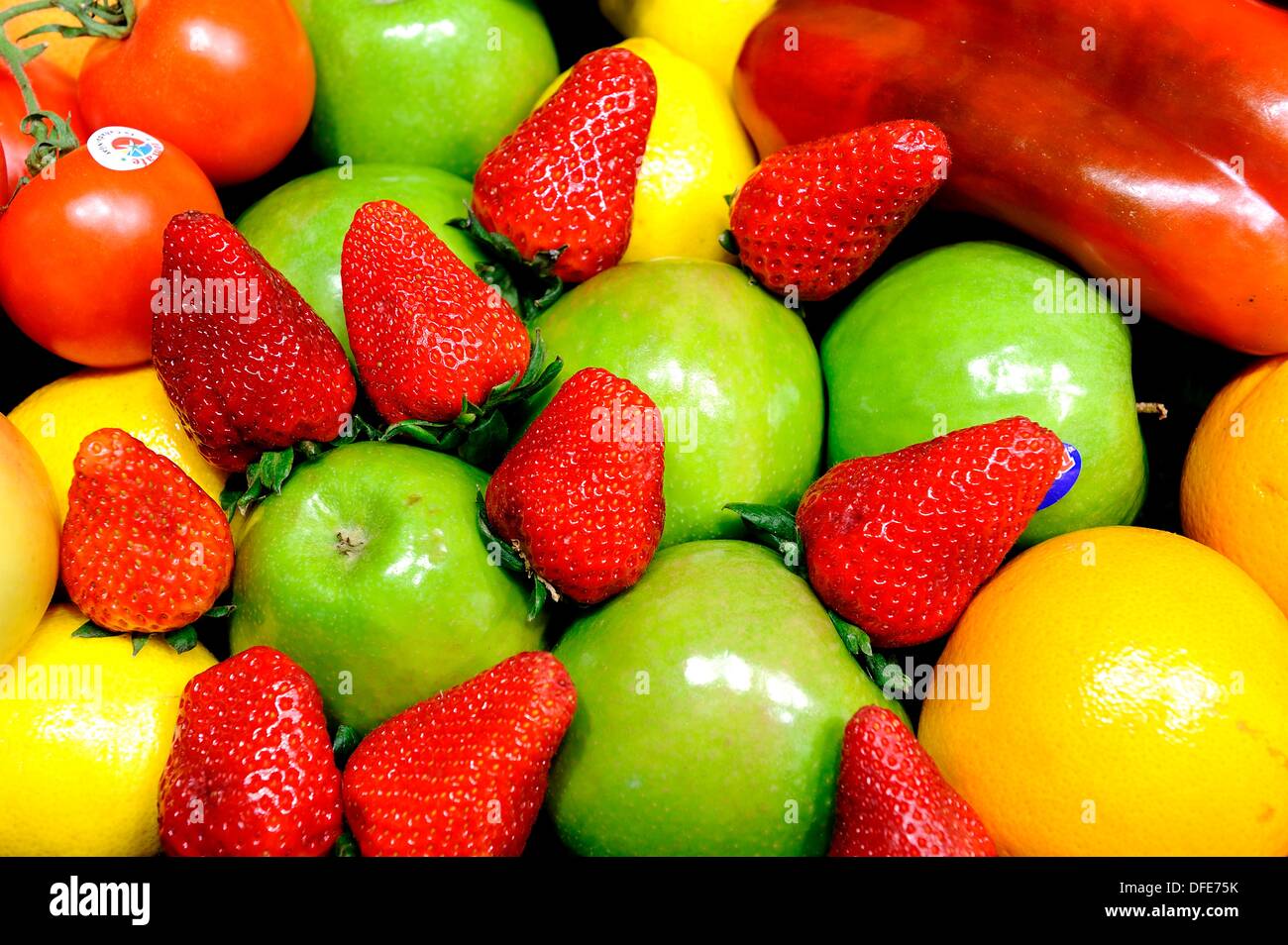 Still life of fruits and vegetables Stock Photo - Alamy