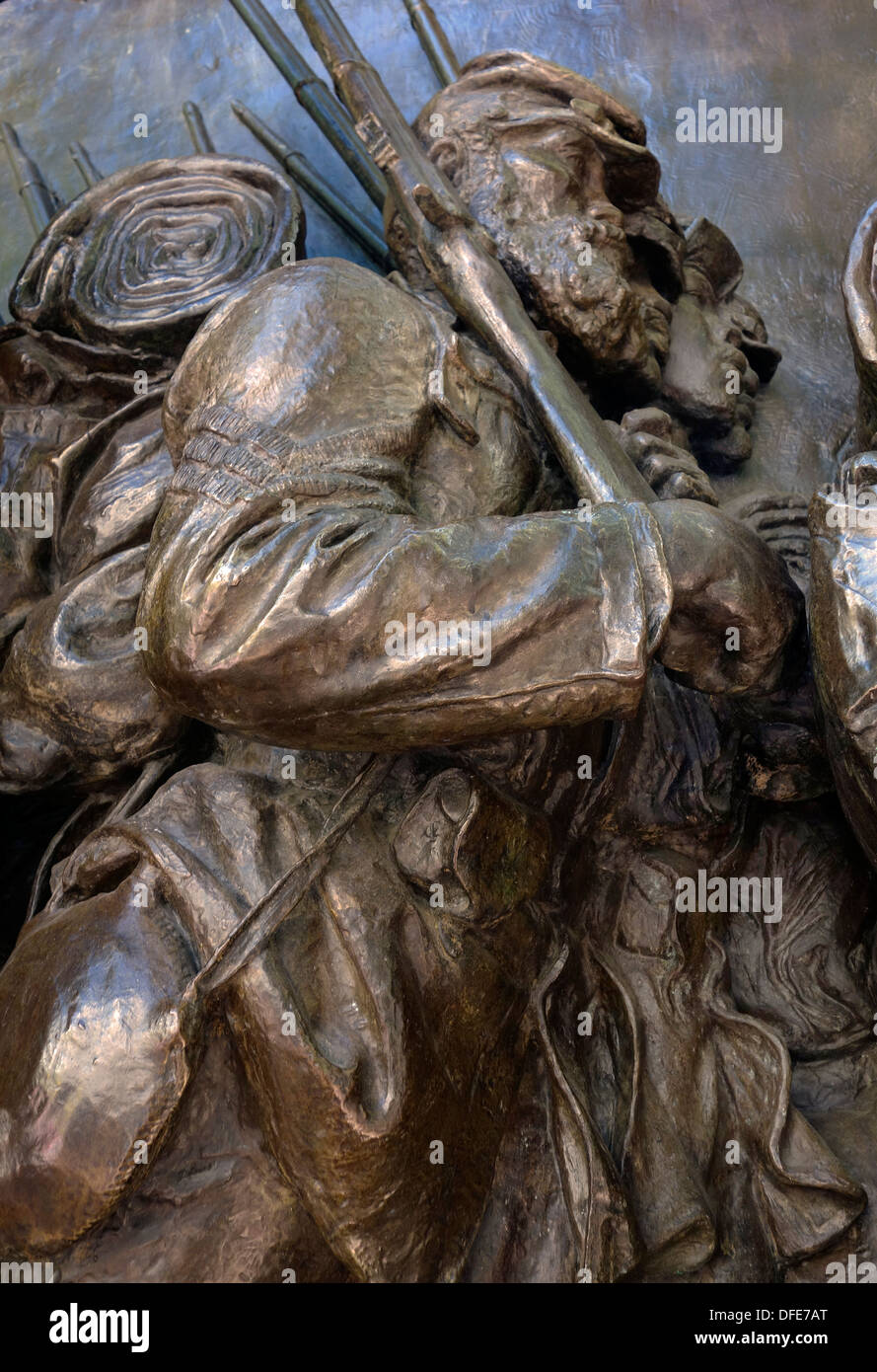 Robert Gould Shaw memorial and the Massachusetts 54th regiment Stock ...