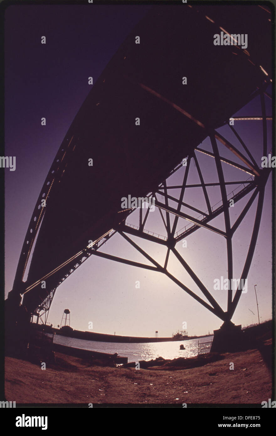 A fish-eye lens perspective captures the sweeping curves and intricate ...