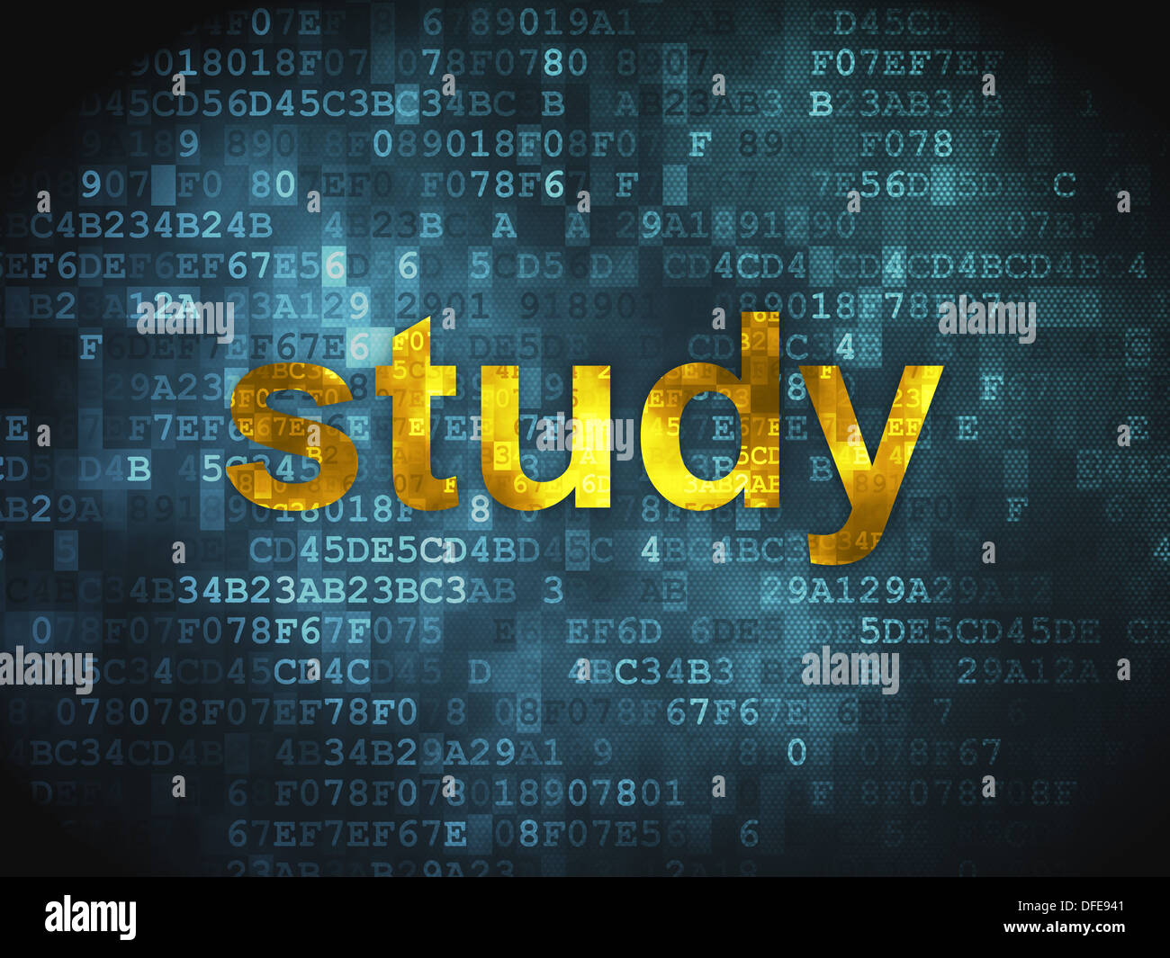 Education concept: Study on digital background Stock Photo - Alamy
