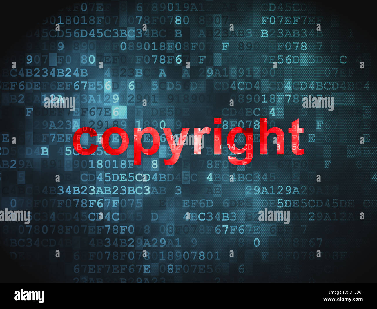 Marketing concept: Copyright on digital background Stock Photo - Alamy
