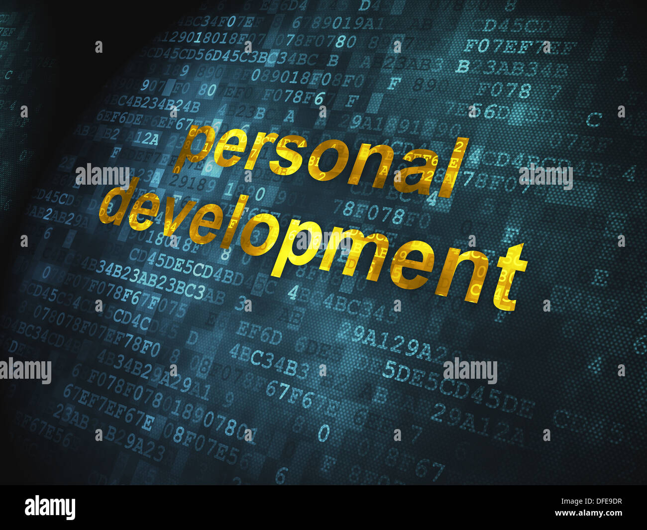 Education concept: Personal Development on digital background Stock ...
