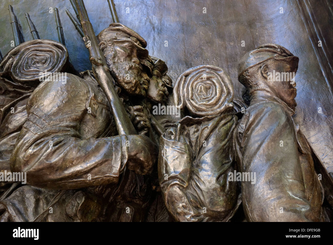 Robert Gould Shaw memorial and the Massachusetts 54th regiment Stock ...