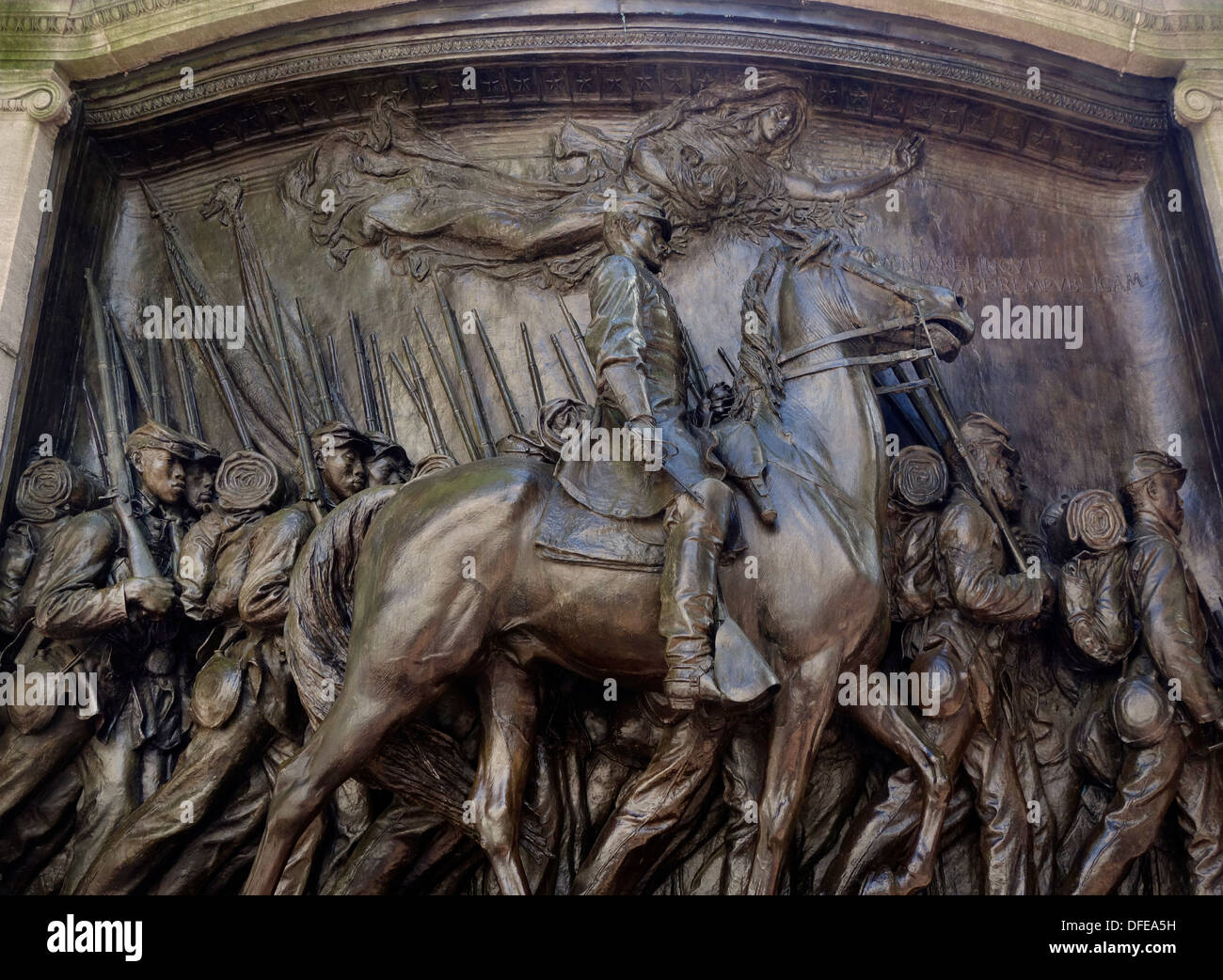 Robert Gould Shaw memorial and the Massachusetts 54th regiment Stock ...
