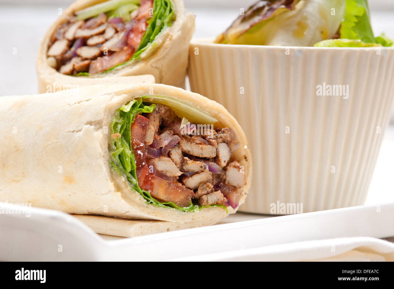 kafta shawarma chicken pita wrap roll sandwich traditional arab mid ...