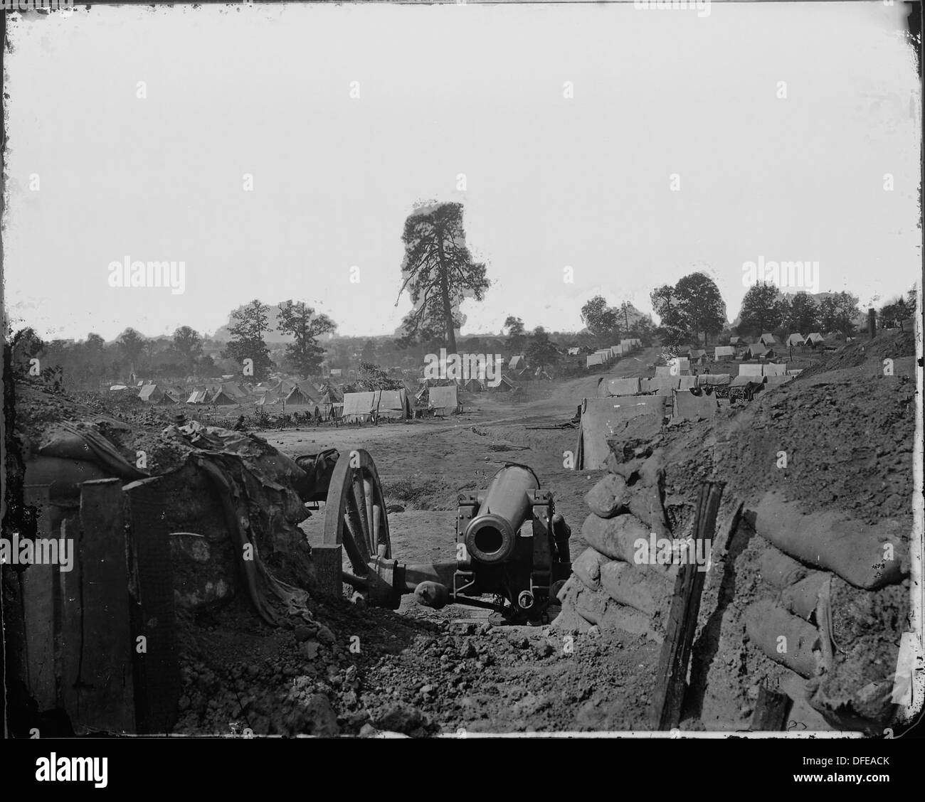This image shows the fortifications outside Atlanta, Georgia, during ...