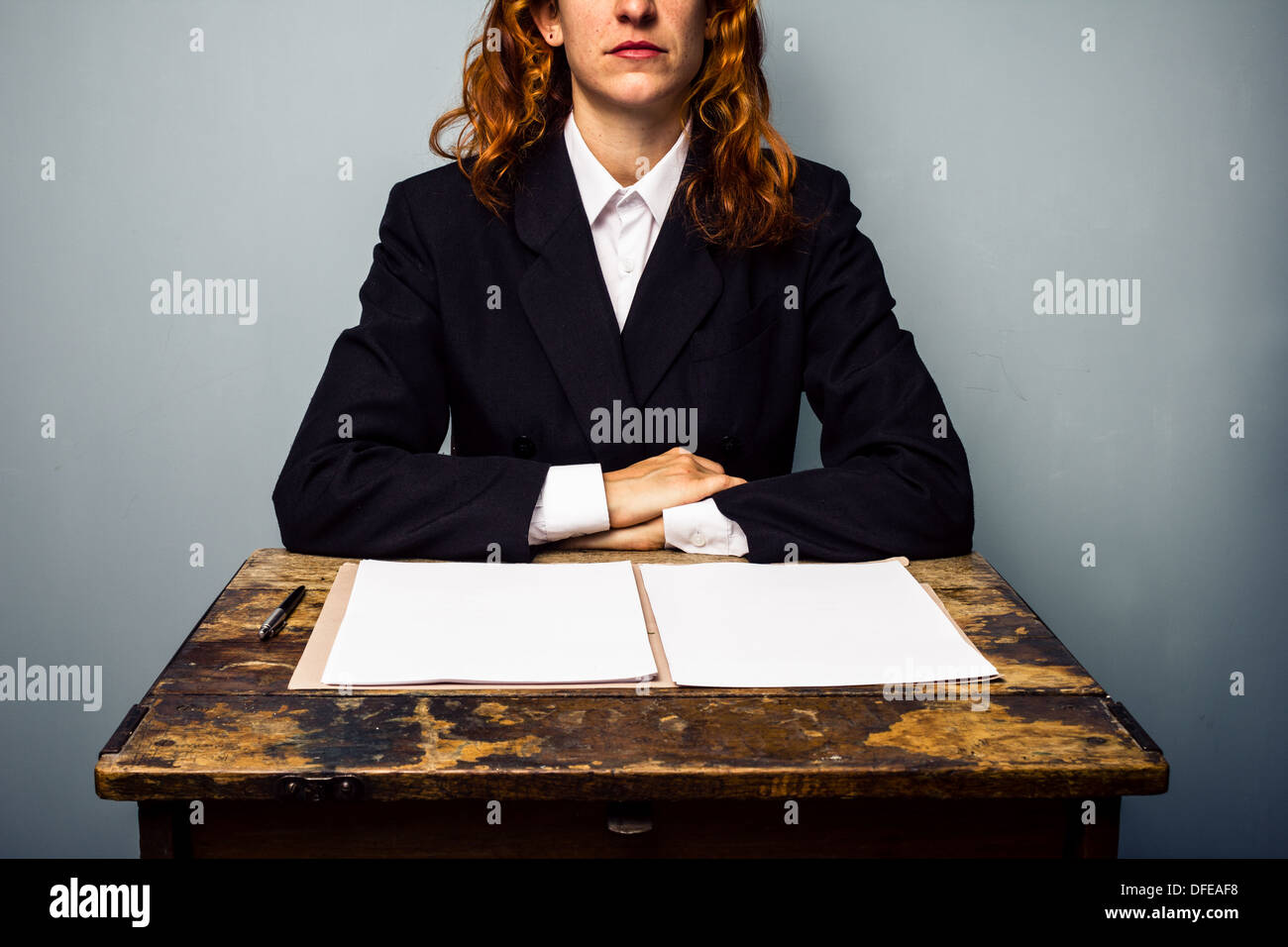 Stern woman suit hi-res stock photography and images - Alamy
