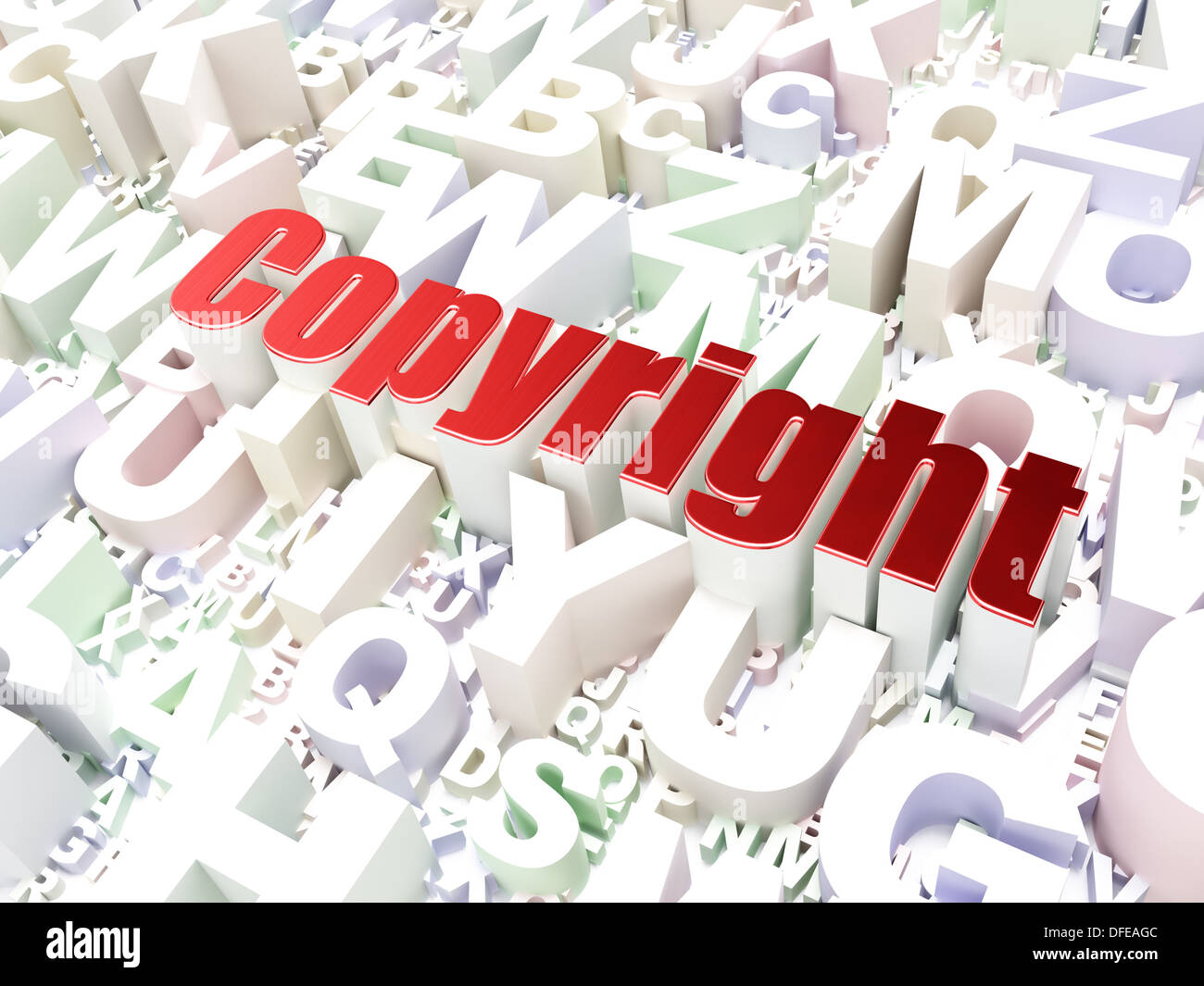 Advertising concept: Copyright on alphabet Stock Photo - Alamy