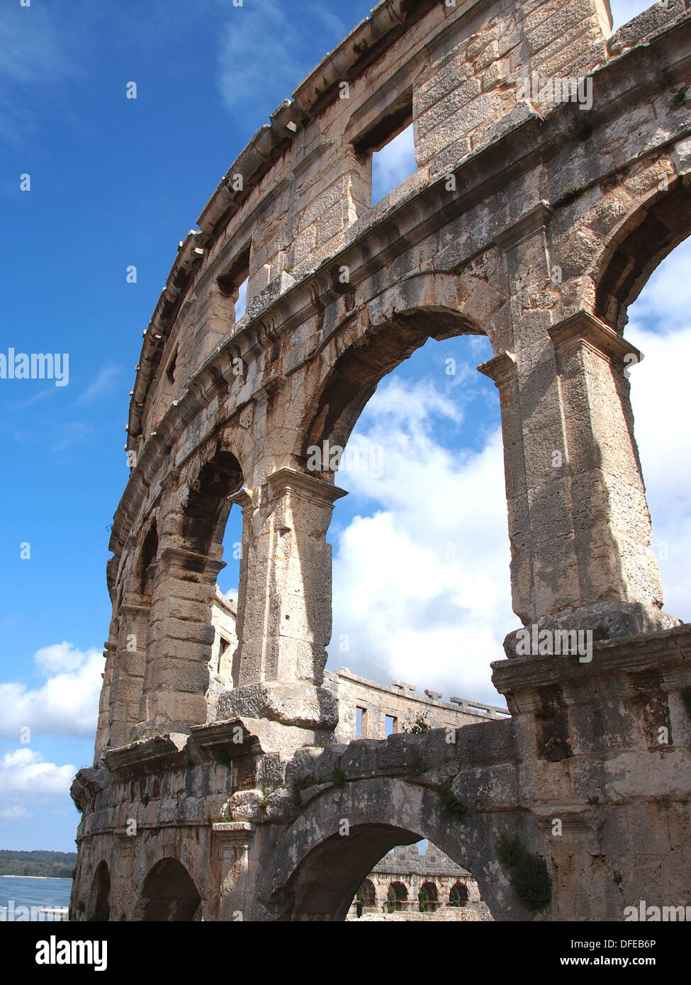 old stone walls of amphitheater Stock Photo - Alamy