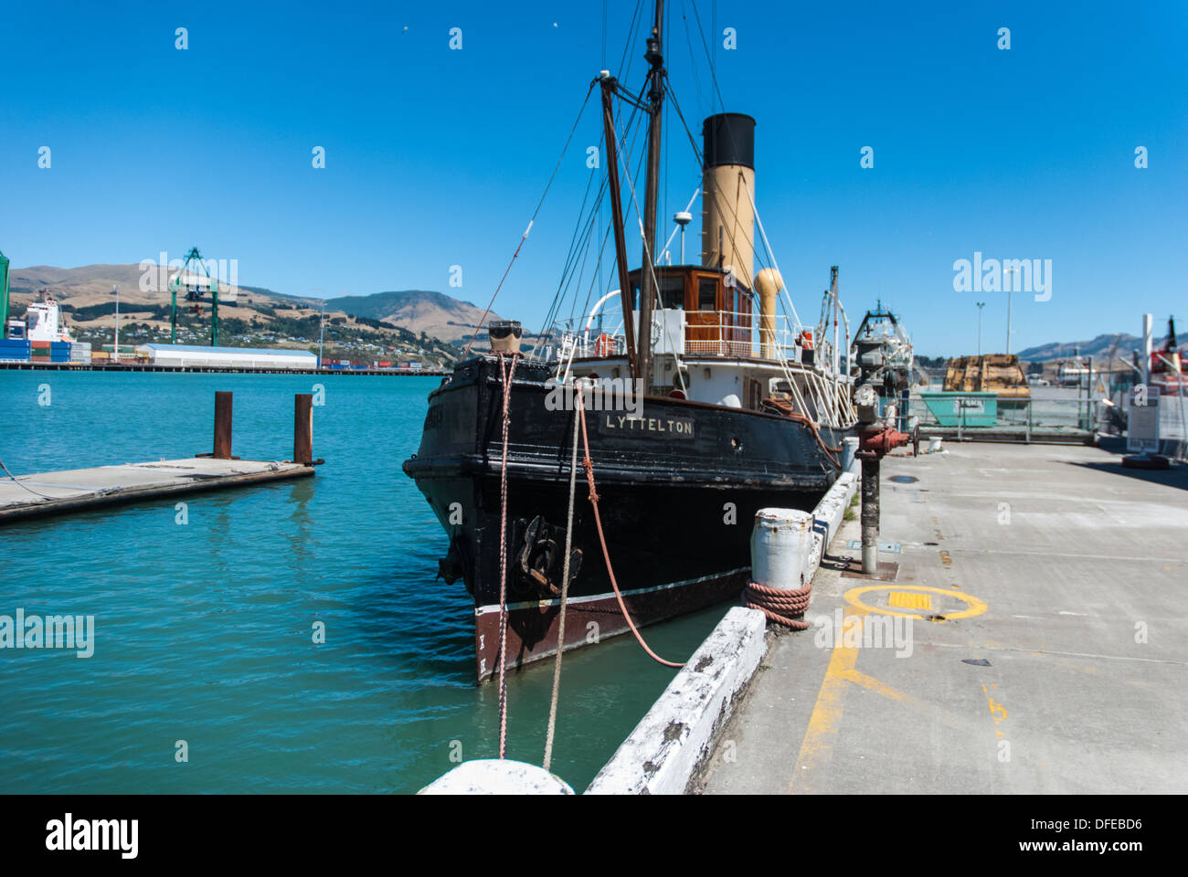 The Lyttleton Tug Stock Photo - Alamy