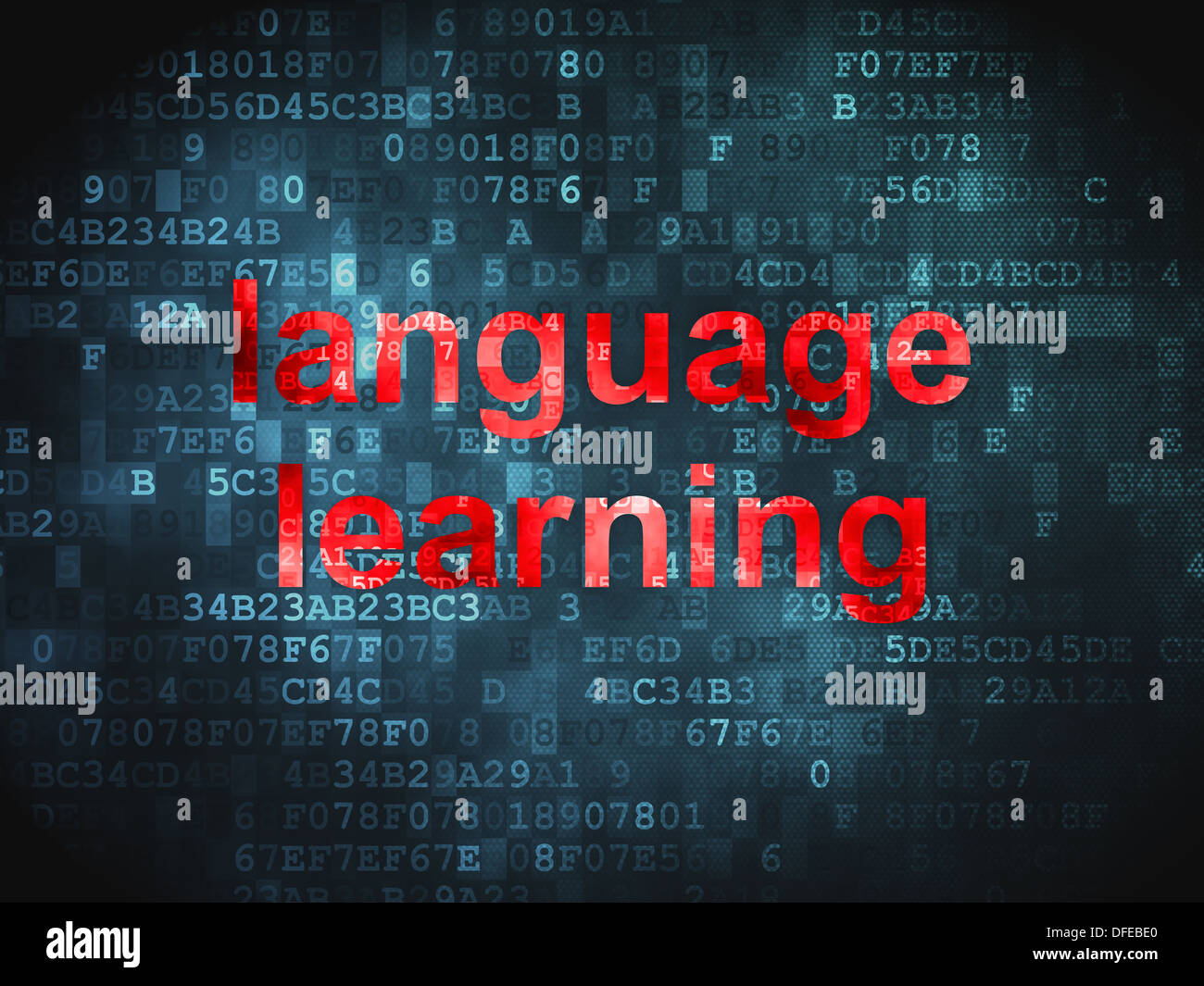 Education concept: Language Learning on digital background Stock Photo ...
