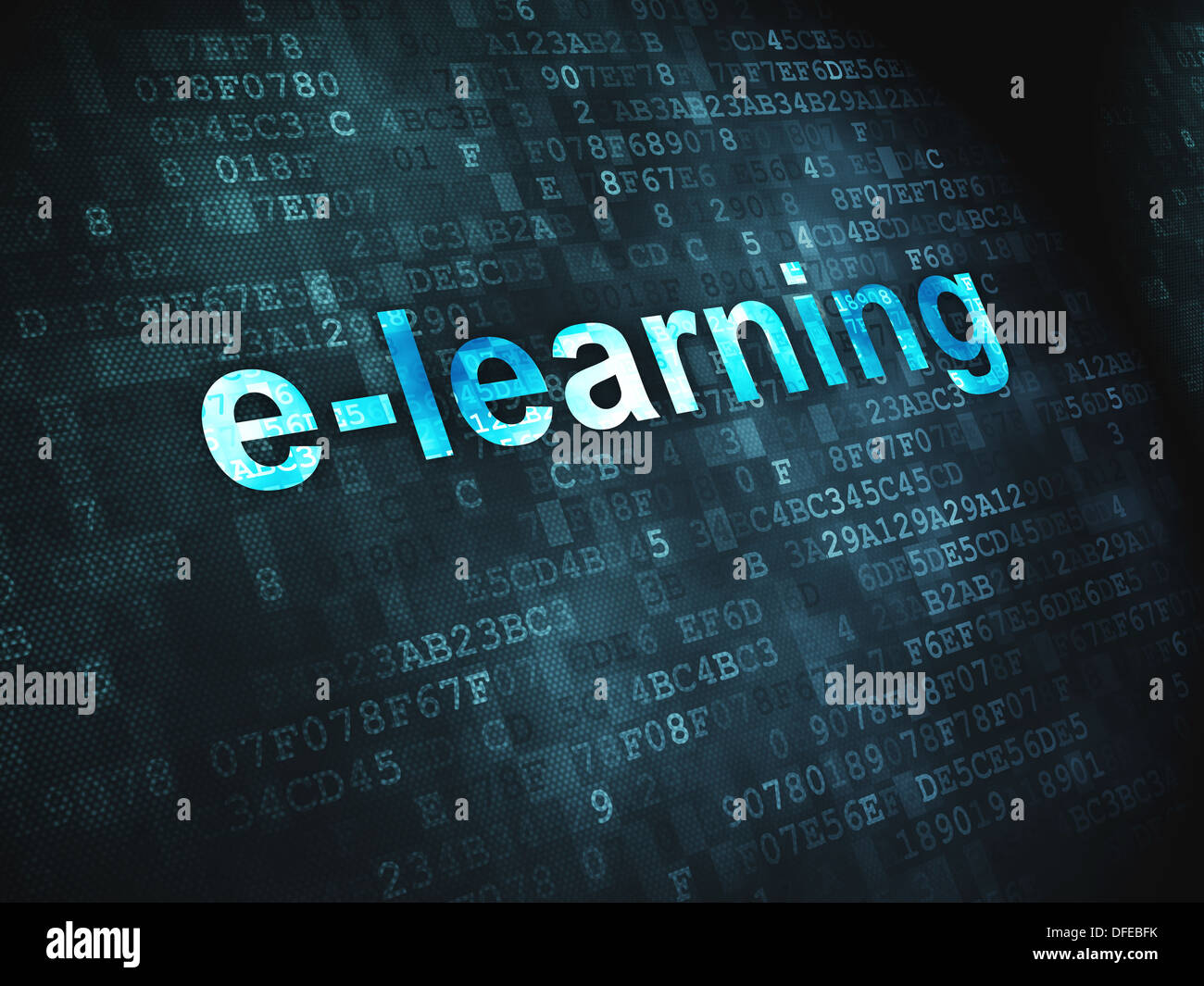 Education concept: E-learning on digital background Stock Photo - Alamy