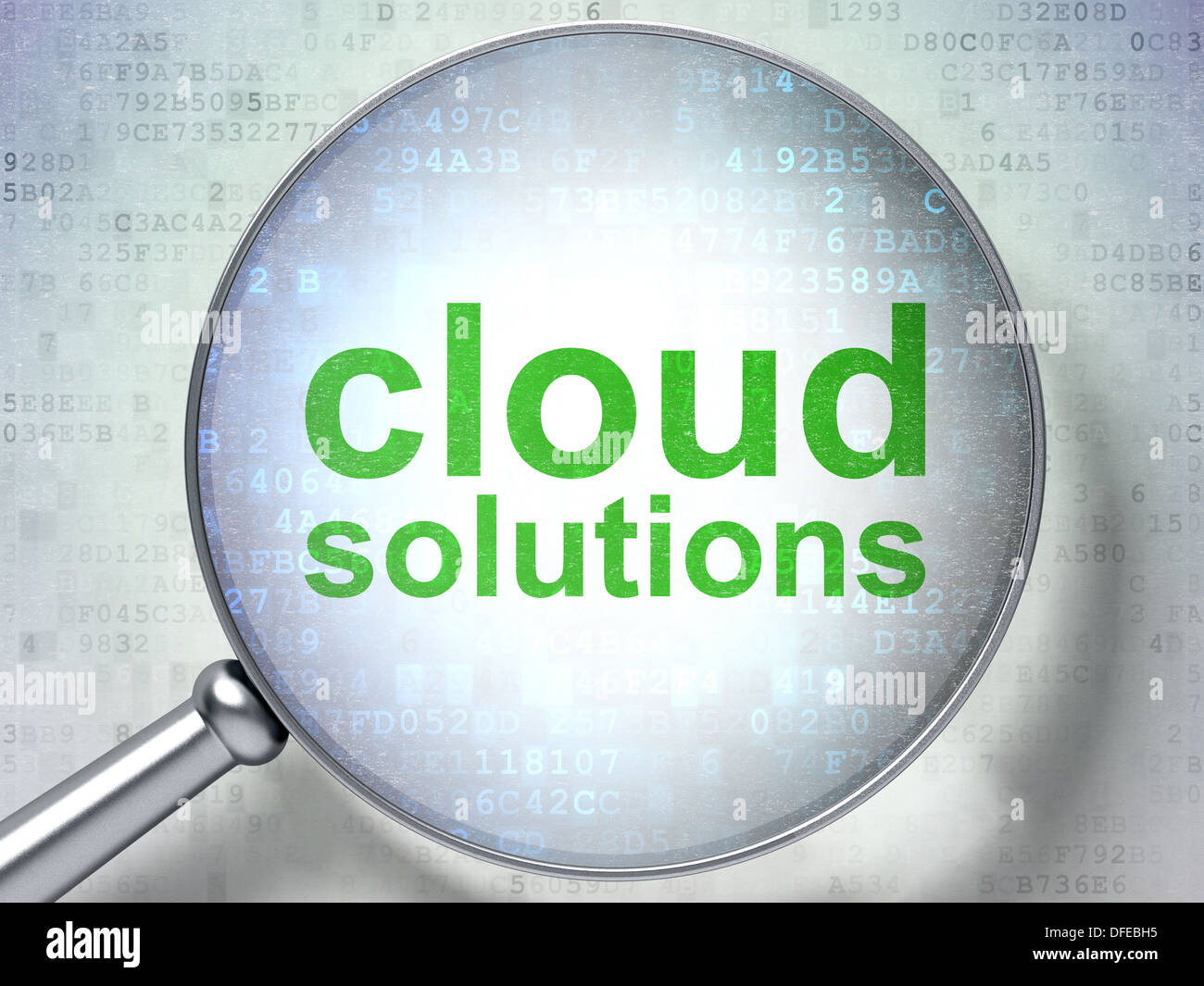 Cloud computing technology, networking concept: optical glass wi Stock ...