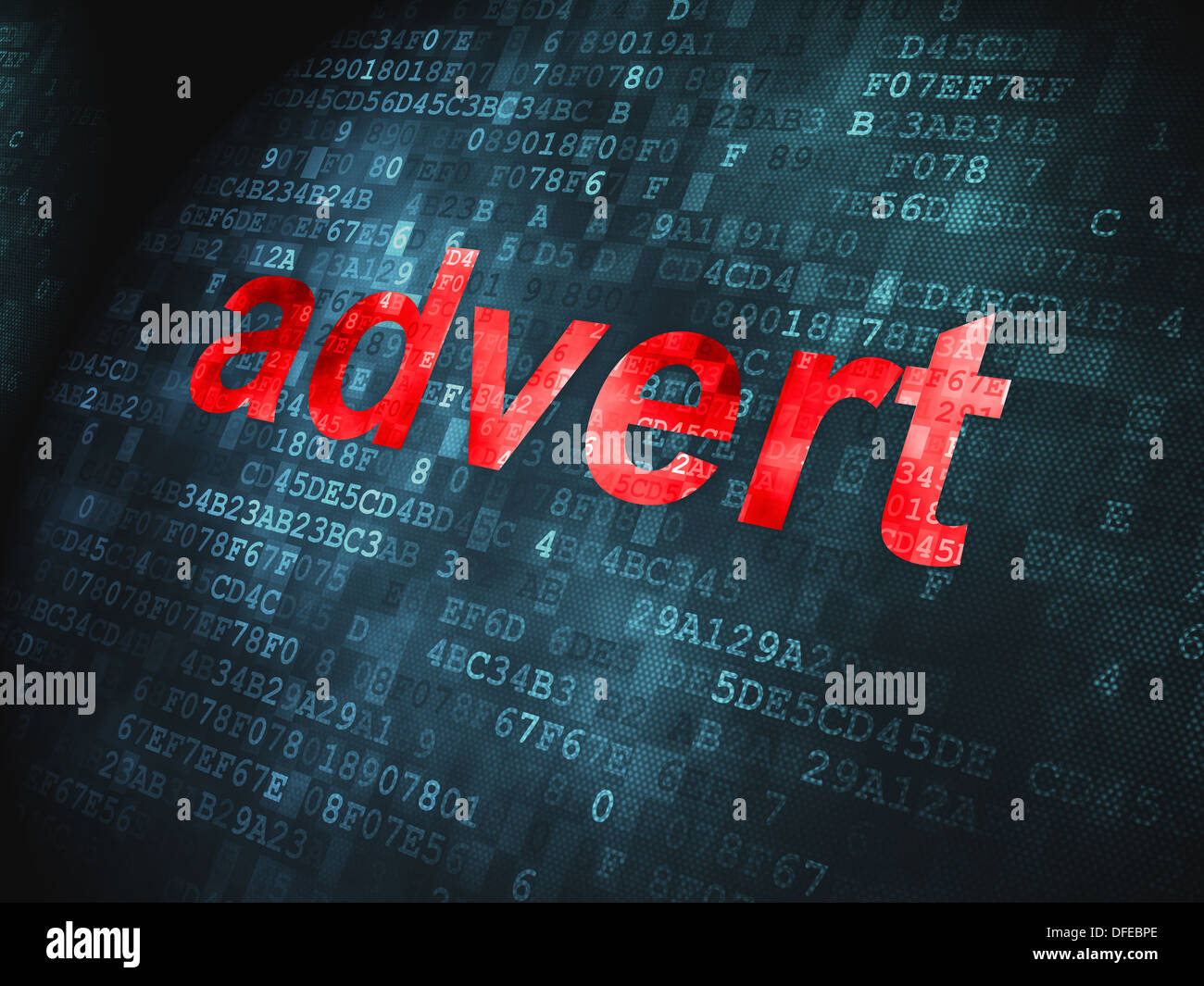 Advertising concept: Advert on digital background Stock Photo - Alamy