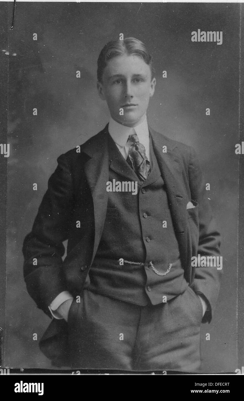 A formal photograph of President Franklin D. Roosevelt taken in Groton ...