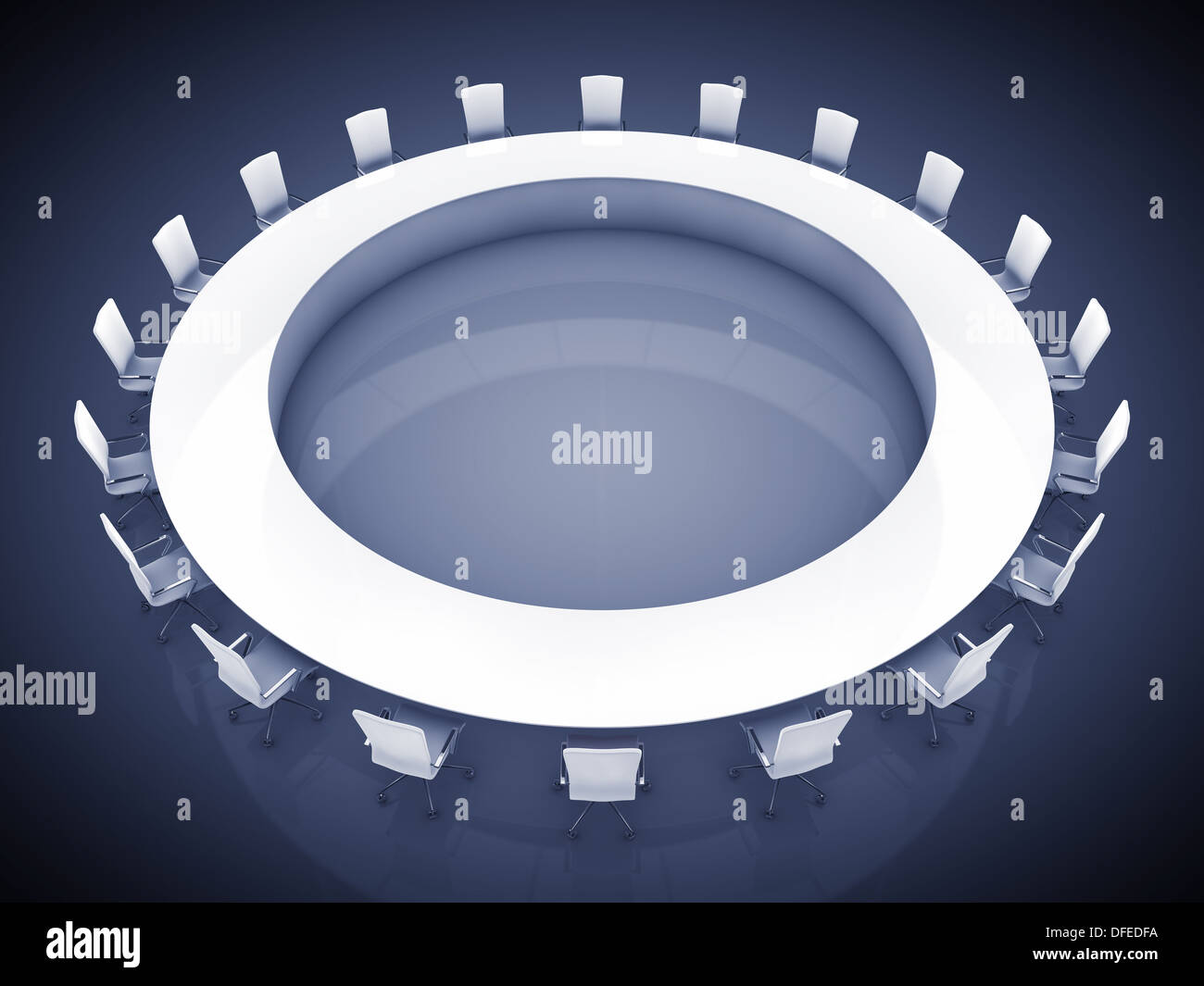 Modern oval conference room Stock Photo - Alamy