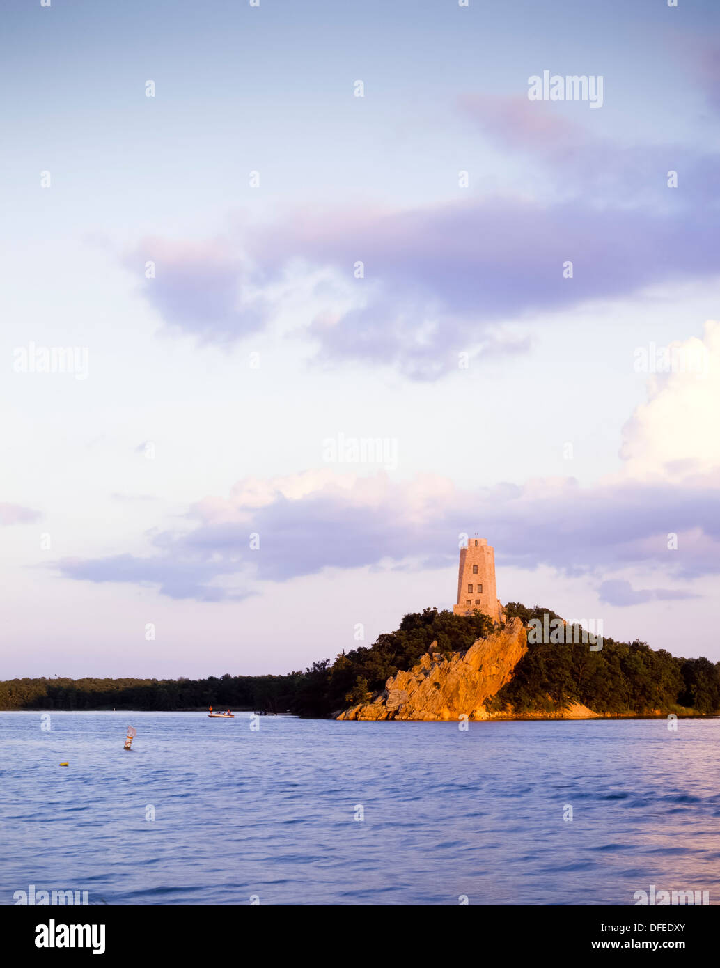 The Tucker Tower overlooks Lake Murray. The Tucker Tower was a WPA ...
