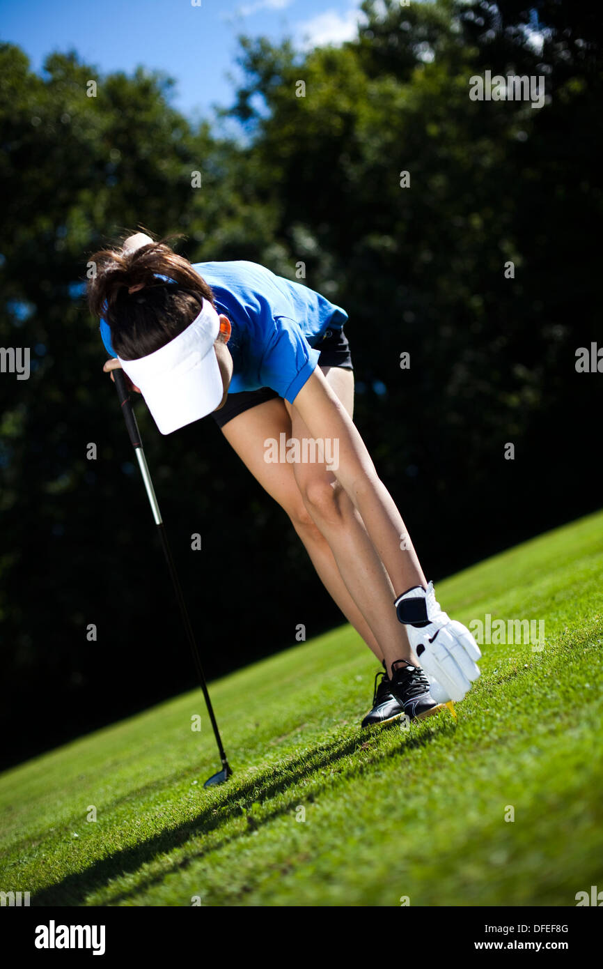 Women playing golf in summer Stock Photo - Alamy